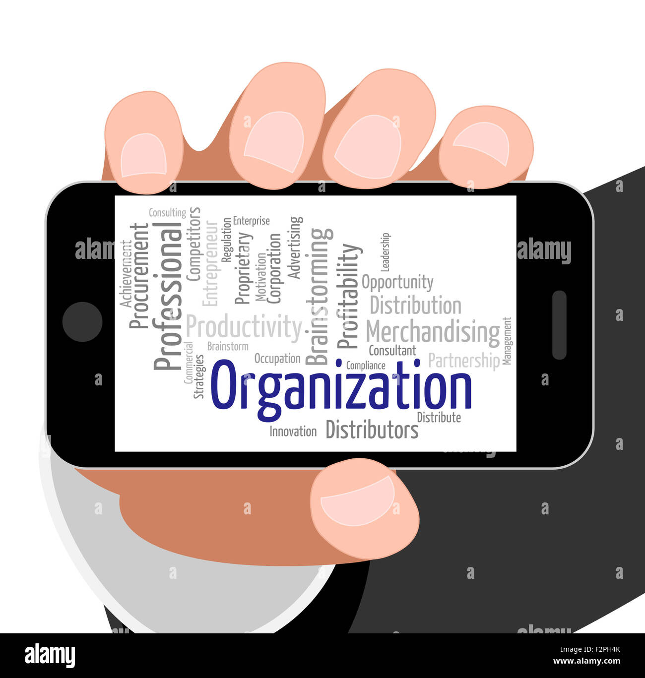 Organization Word Showing Coordination Text And Logistics Stock Photo ...