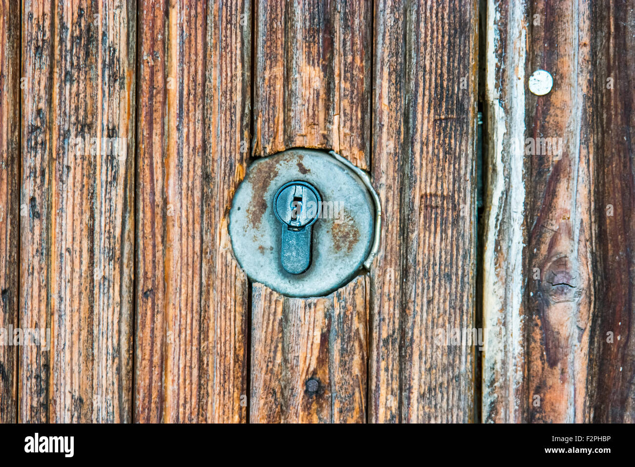 Metal key hole in ancient door Stock Photo - Alamy