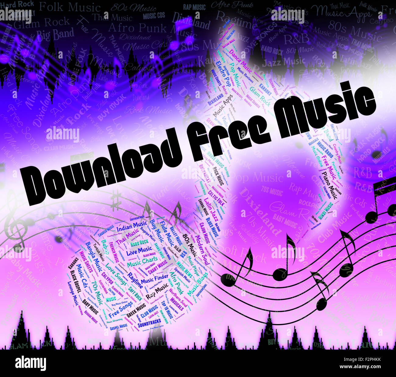 Download Free Music Indicating Sound Tracks And Freebie Stock Photo - Alamy
