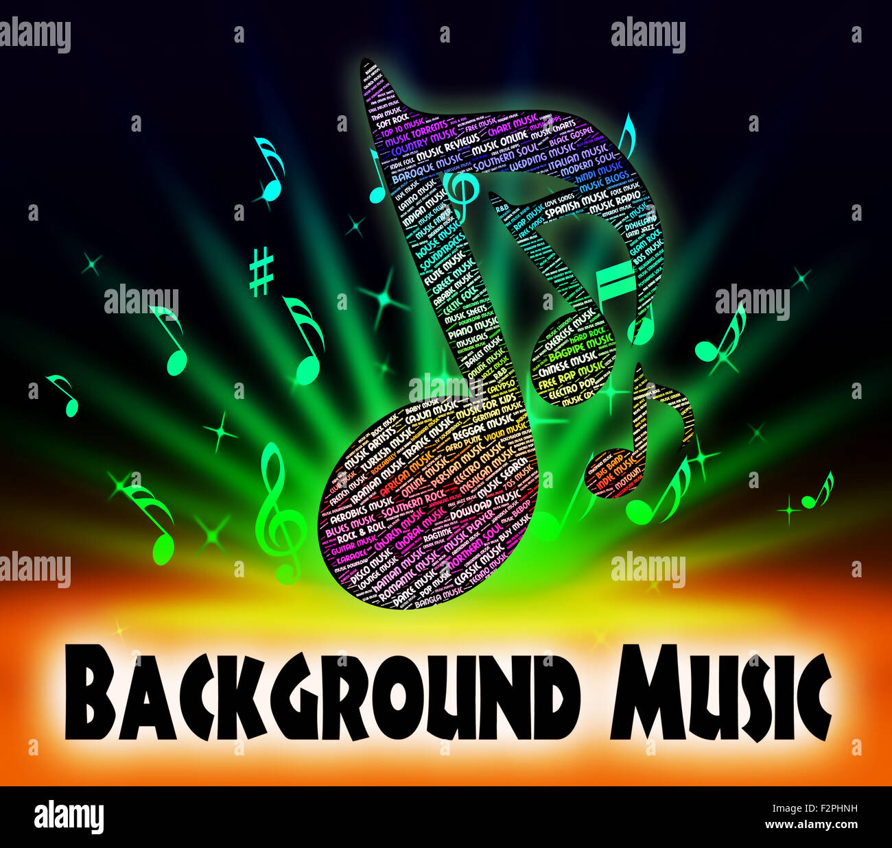 Background Music Representing Sound Track And Melody Stock Photo - Alamy