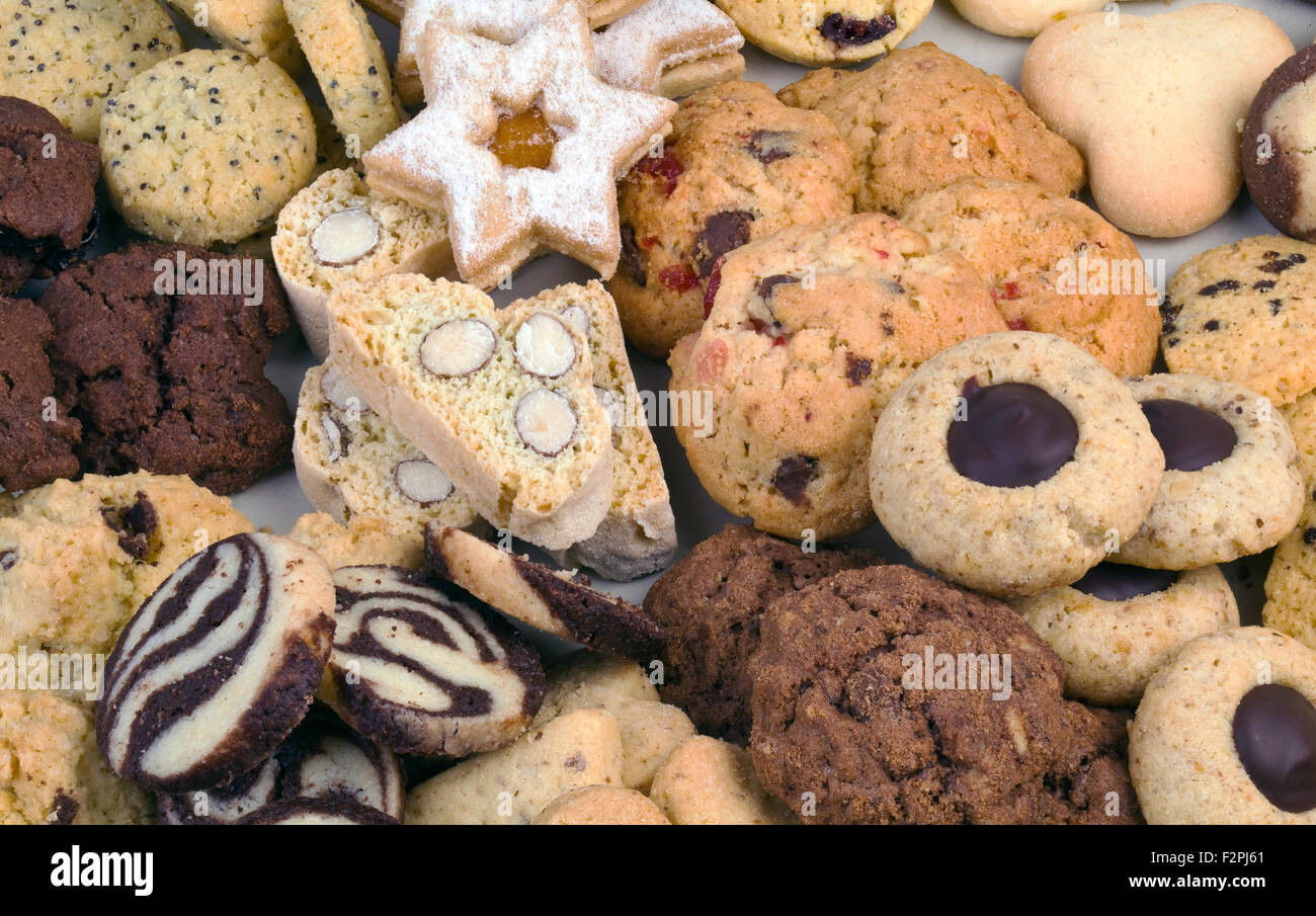 Collection Of Small Butter Cookies Stock Photo - Alamy