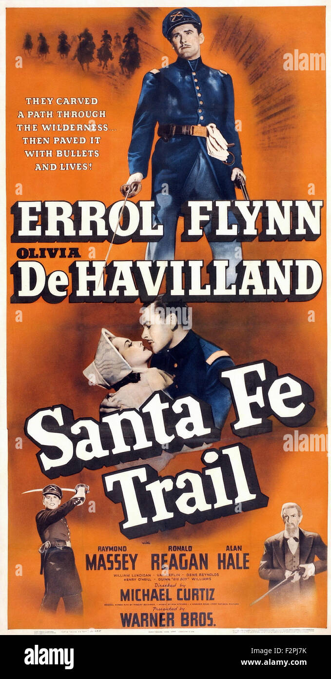 Santa Fe Trail (1940) - Movie Poster Stock Photo - Alamy