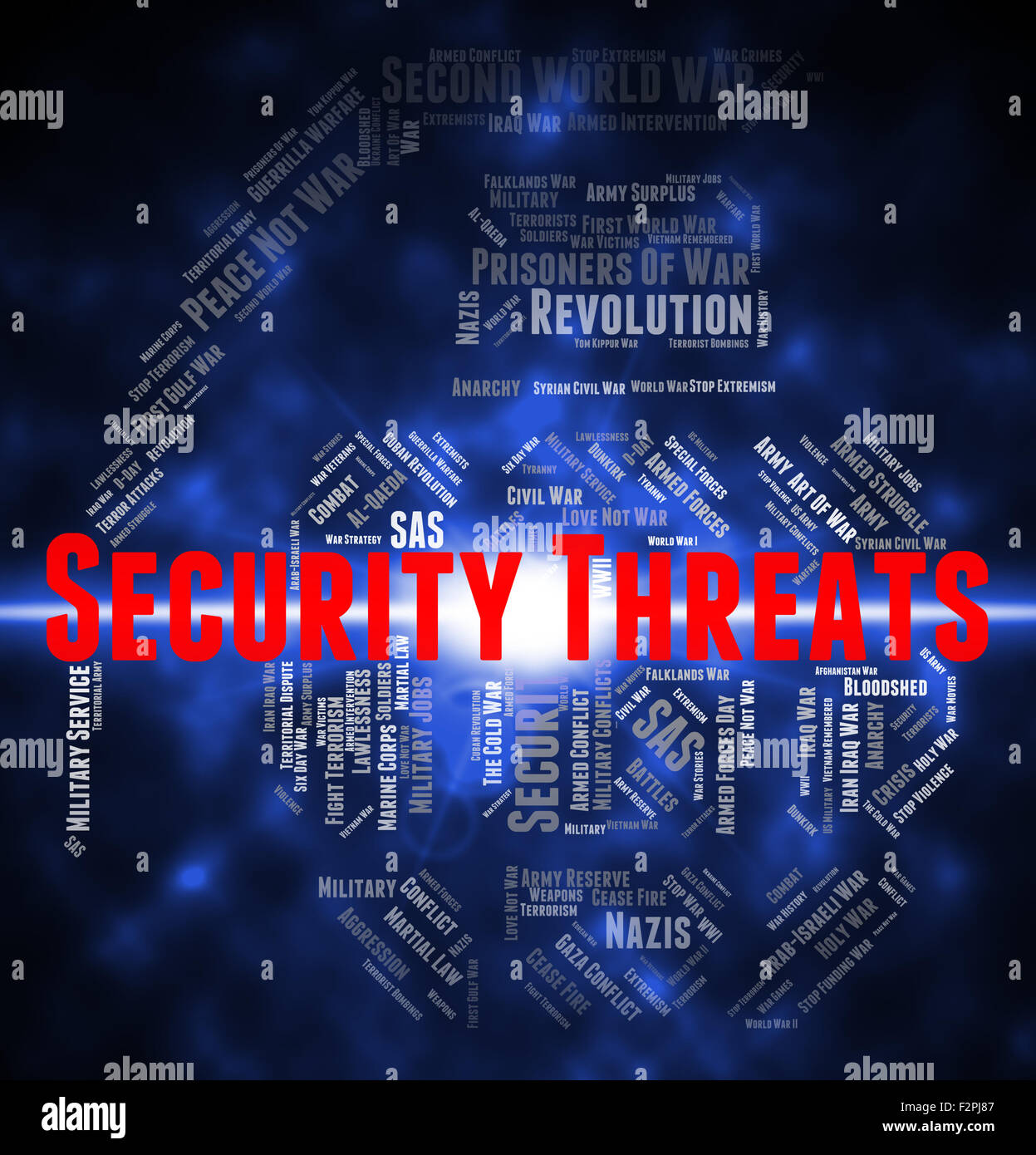 Security Threats Showing Intimidating Remark And Protect Stock Photo ...