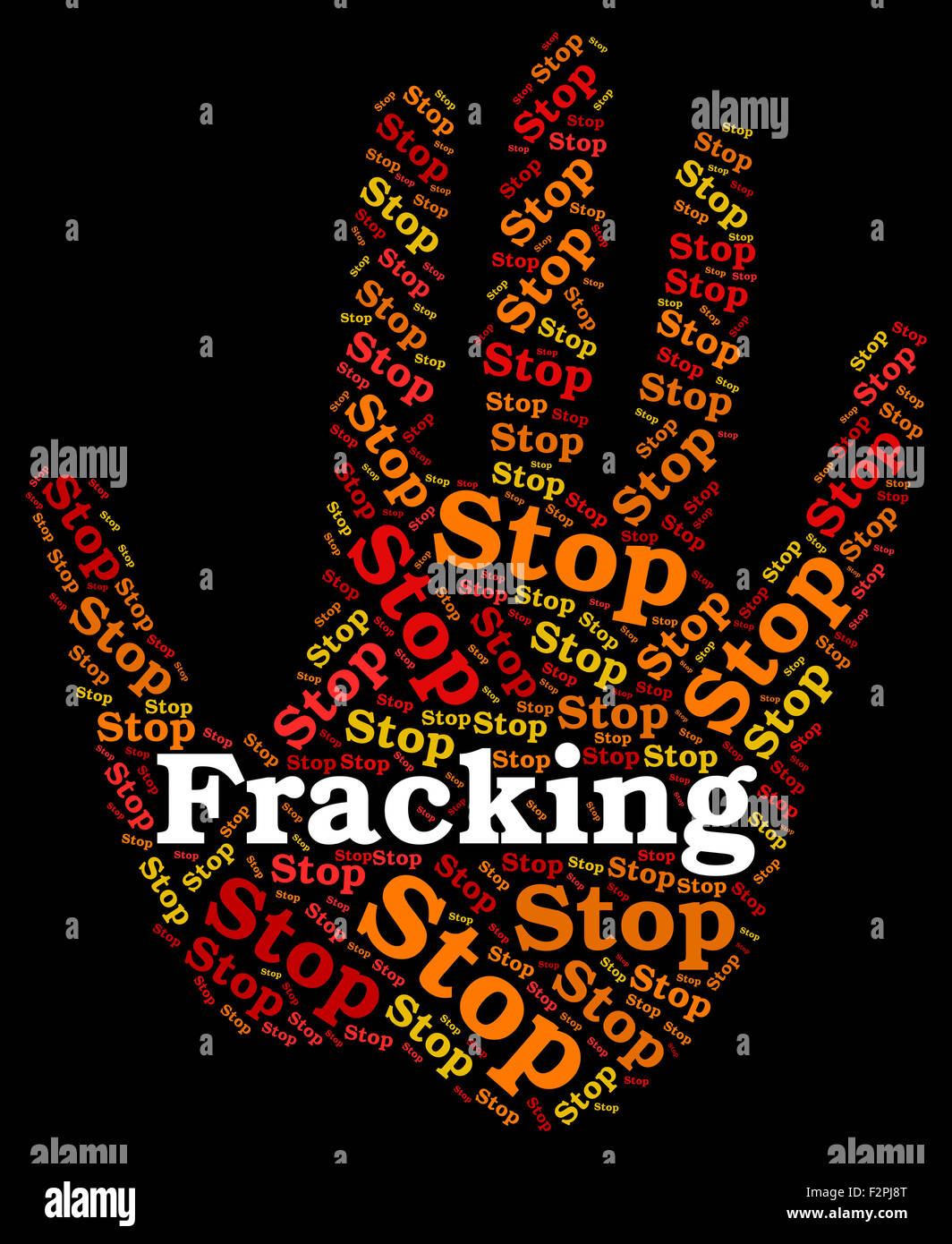 Stop Fracking Representing Warning Sign And Stops Stock Photo - Alamy