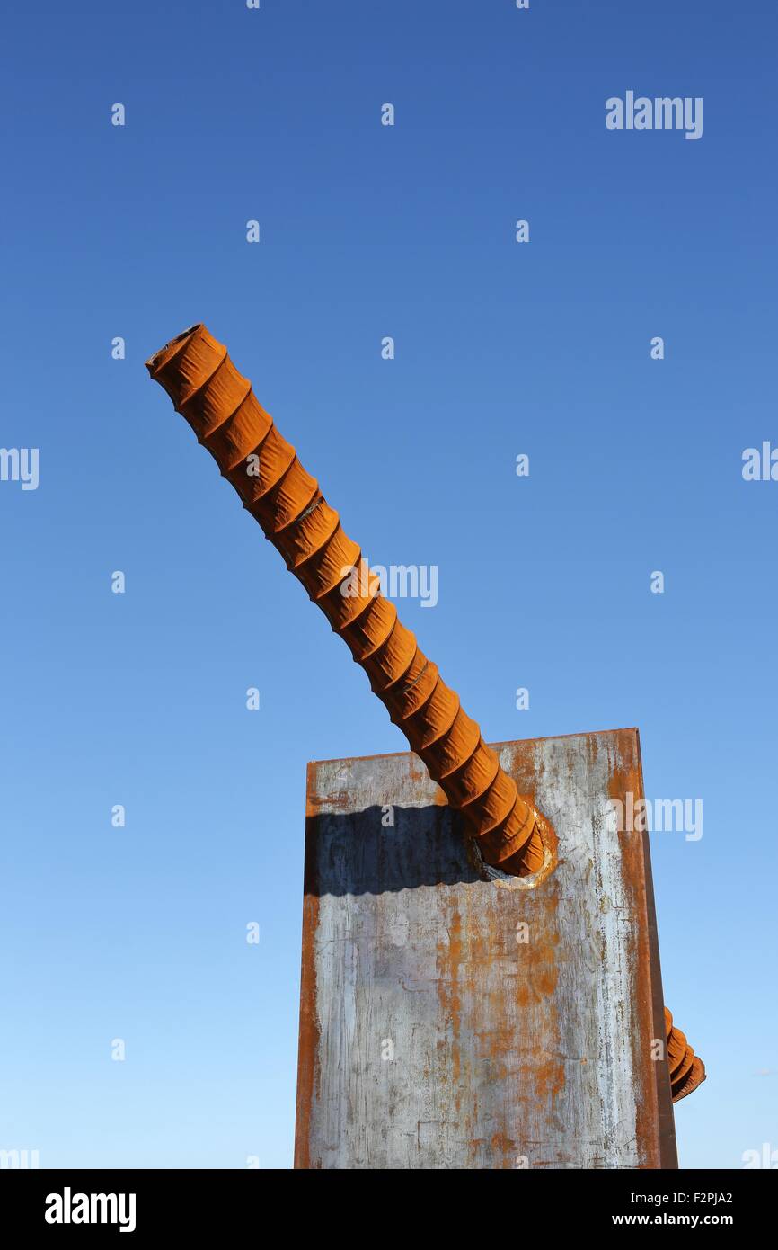 A sculpture of a giant screw at Franconia Sculpture Park in Minnesota ...