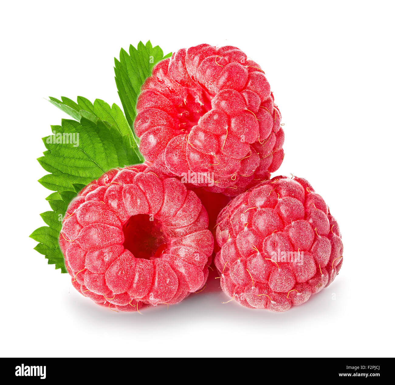Raspberries isolated on white background Stock Photo - Alamy