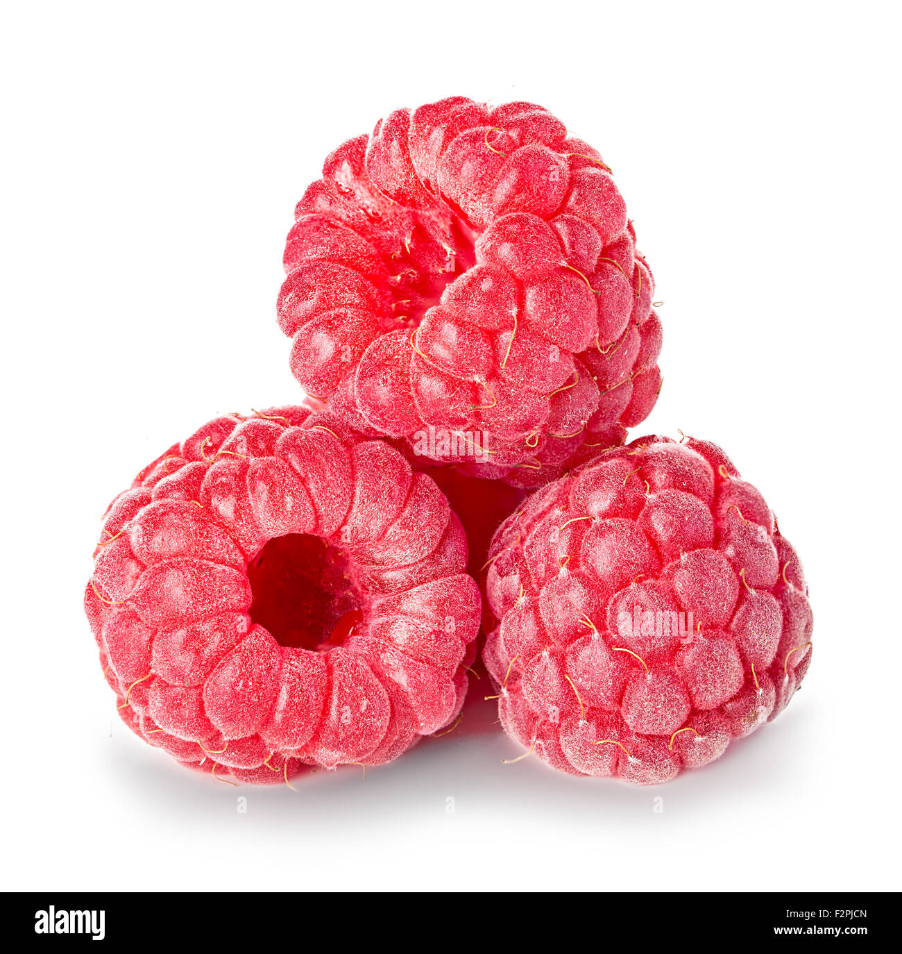 Raspberries isolated on white background Stock Photo - Alamy