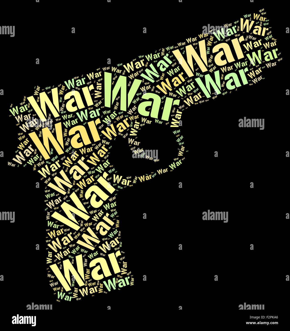 War Words Representing Military Action And Warfare Stock Photo - Alamy