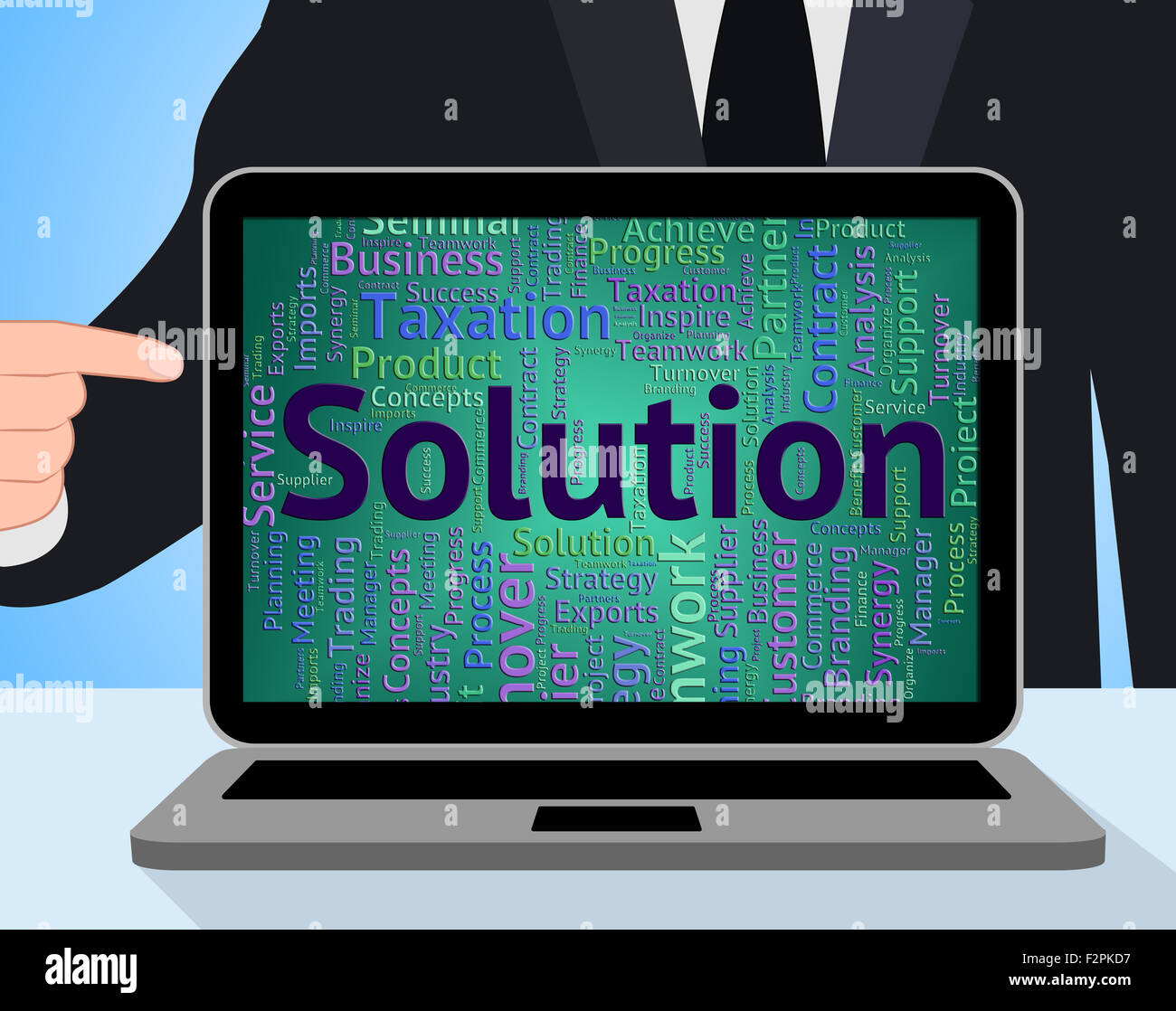 Solution Word Showing Solutions Resolution And Successful Stock Photo ...