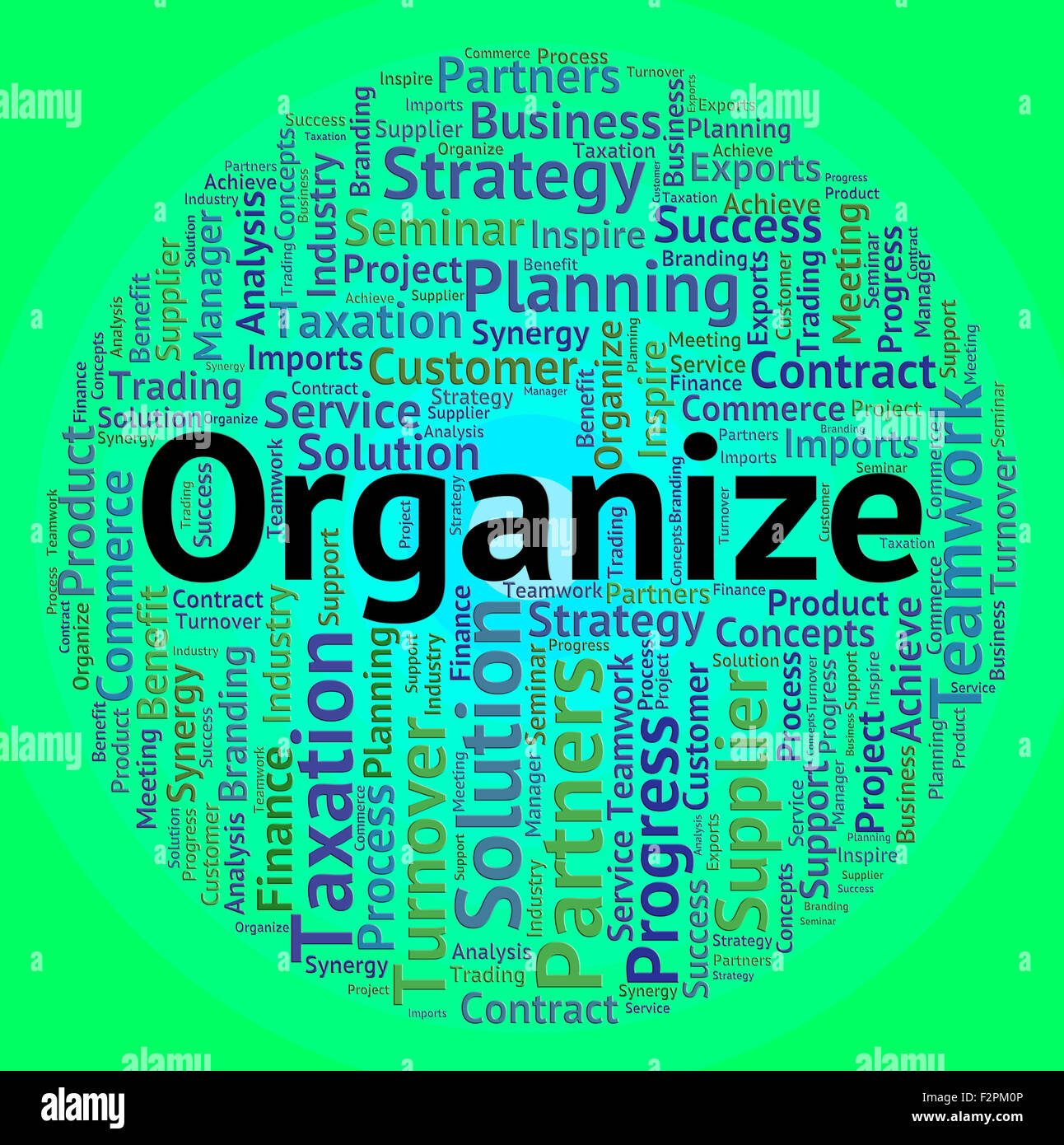Organize Word Showing Managed Structured And Manage Stock Photo - Alamy