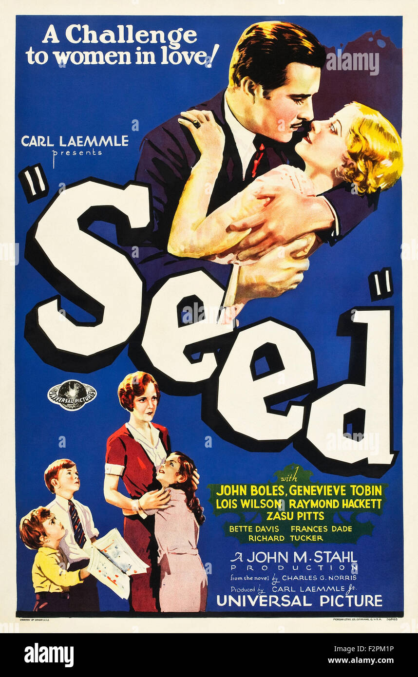 Seed (1931) - Movie Poster Stock Photo - Alamy