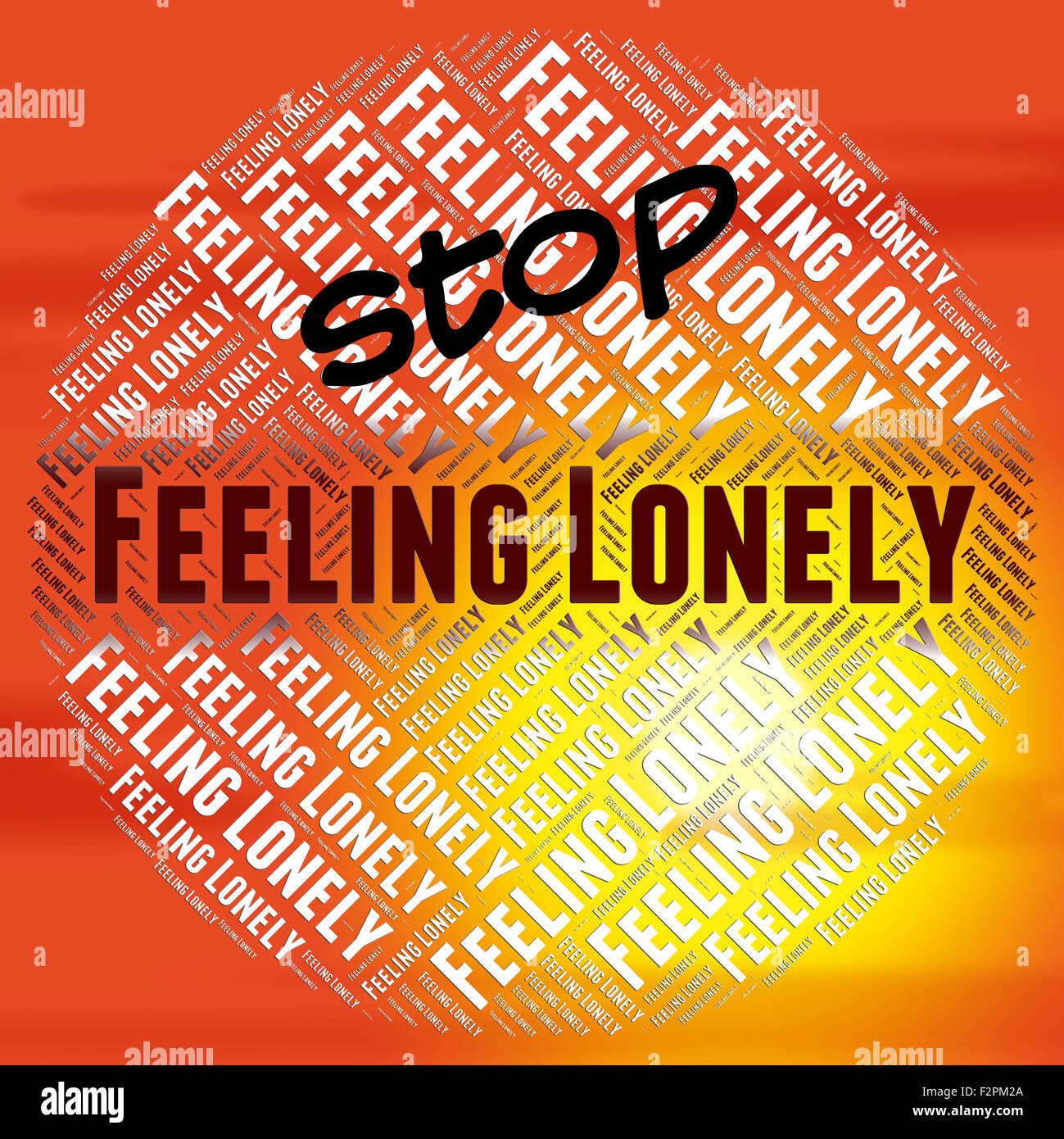 Stop Feeling Lonely Indicating Control Prevent And Unloved Stock Photo ...