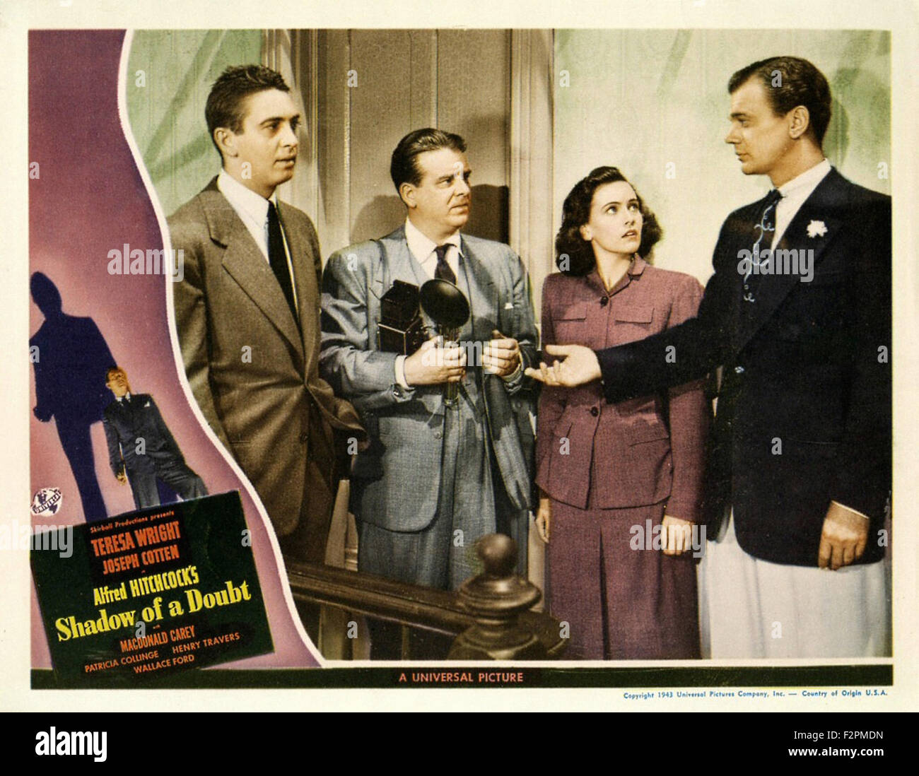 Shadow of a Doubt - Movie Poster Stock Photo - Alamy