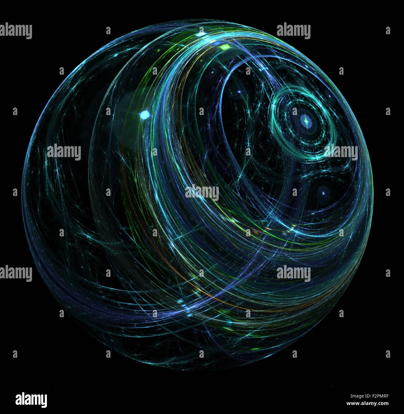 Abstract fractal sphere background It has the volume and perspective ...