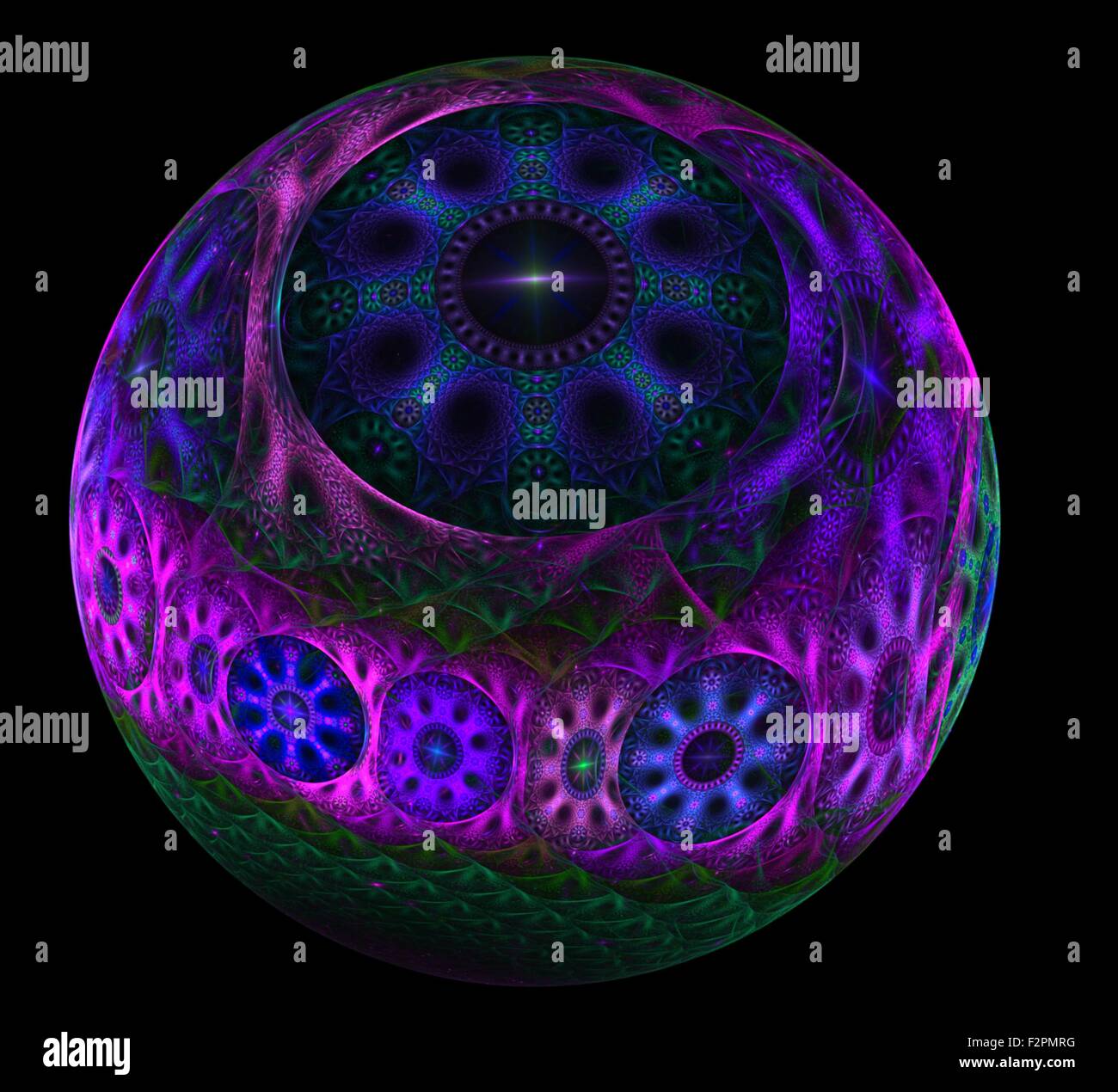 Abstract fractal sphere background It has the volume and perspective ...
