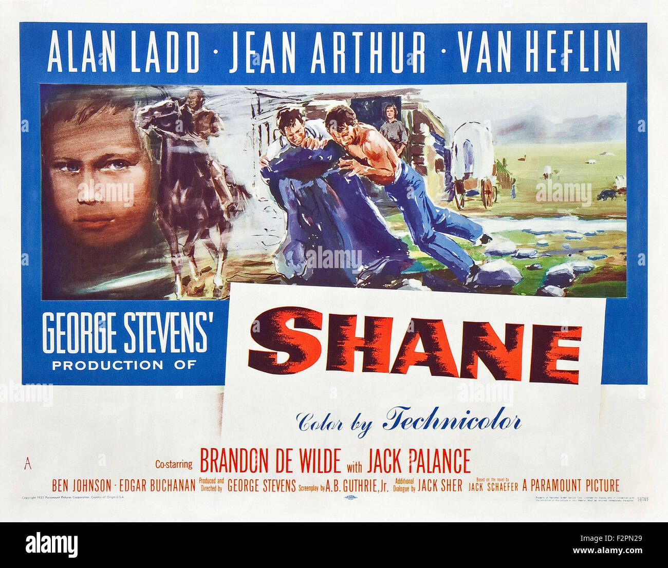 Shane - Movie Poster Stock Photo - Alamy