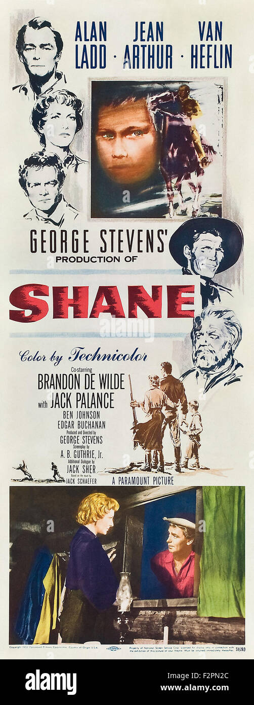 Shane - Movie Poster Stock Photo - Alamy