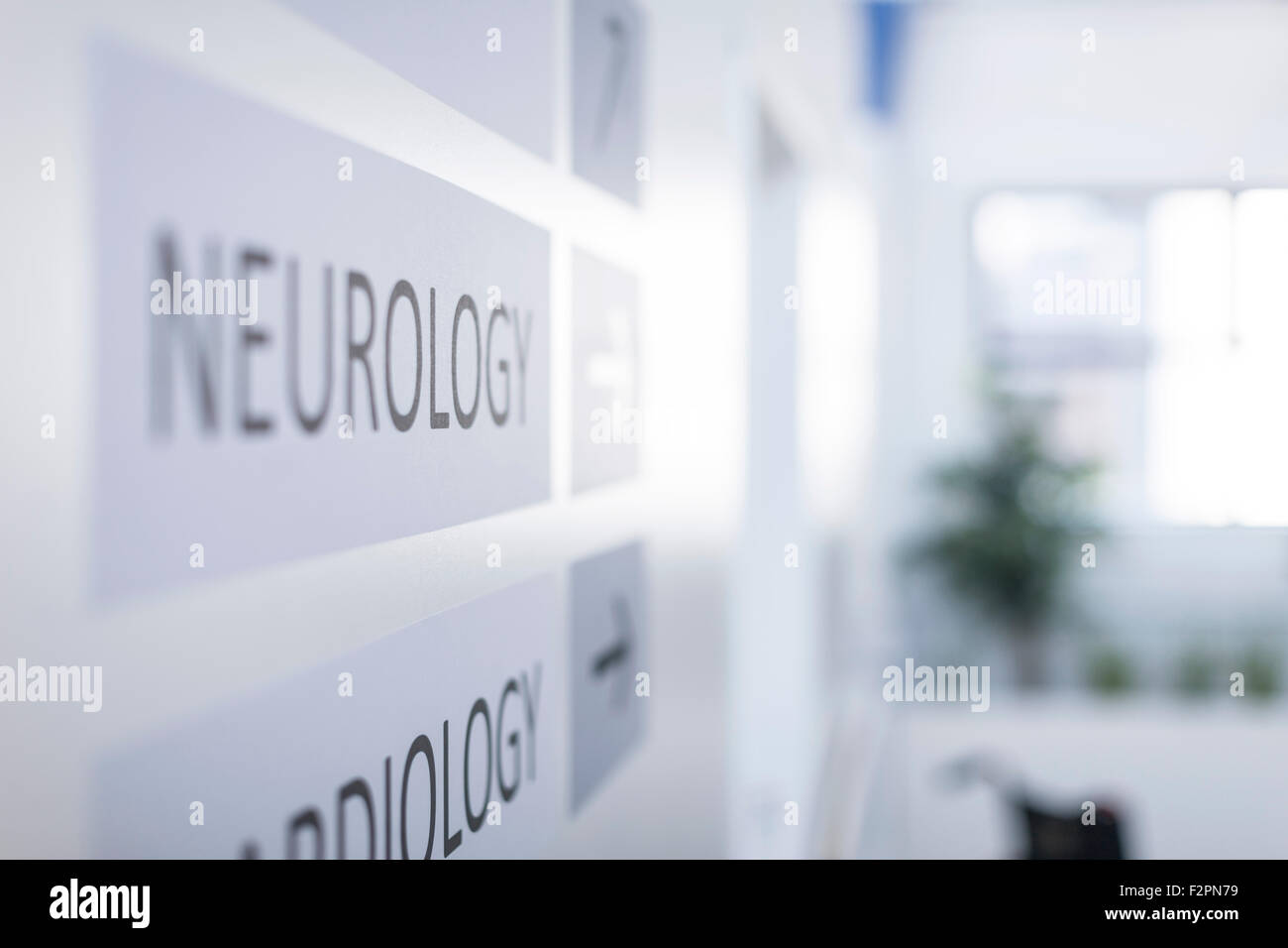 Direction signs on hospital wall Stock Photo - Alamy