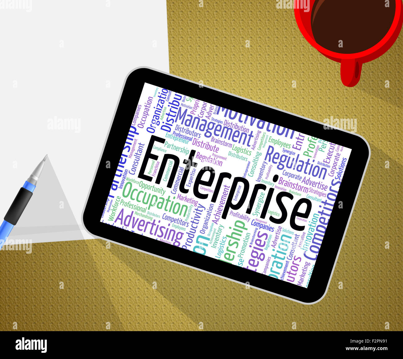 Enterprise Word Indicating Venture Operation And Firm Stock Photo - Alamy