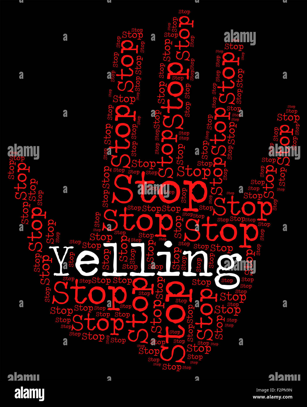 Stop Yelling Representing Warning Sign And Yelp Stock Photo - Alamy