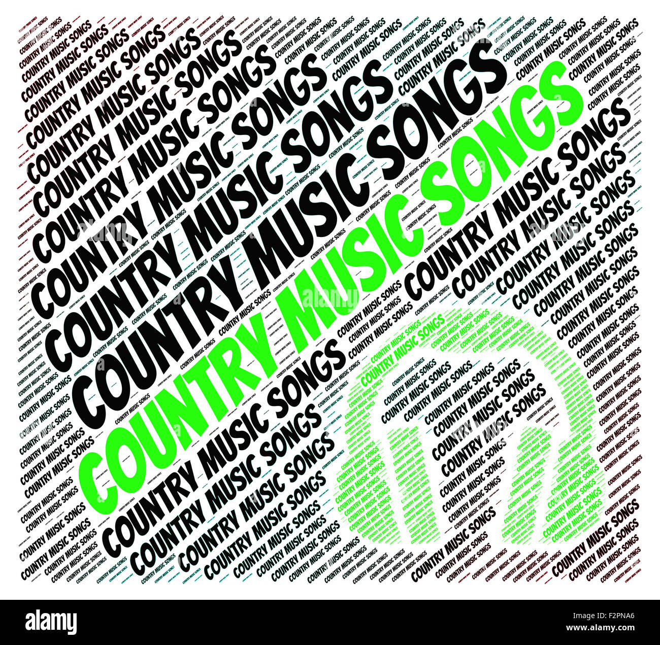 Country Music Songs Showing Sound Tracks And Sings Stock Photo - Alamy