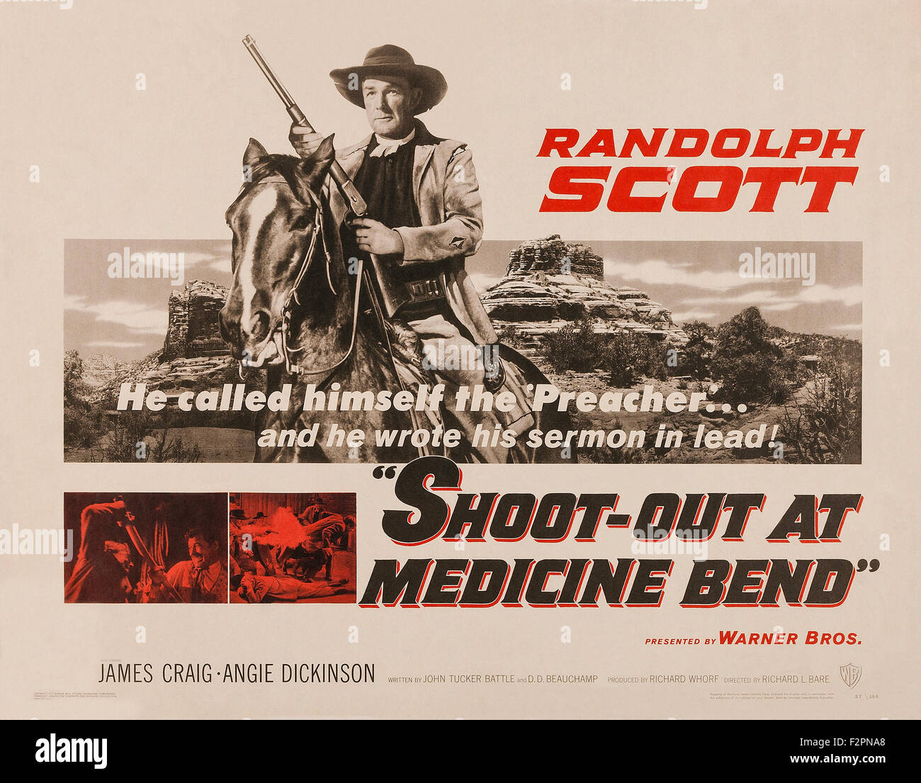 Shoot Out at Medicine Bend - Movie Poster Stock Photo - Alamy
