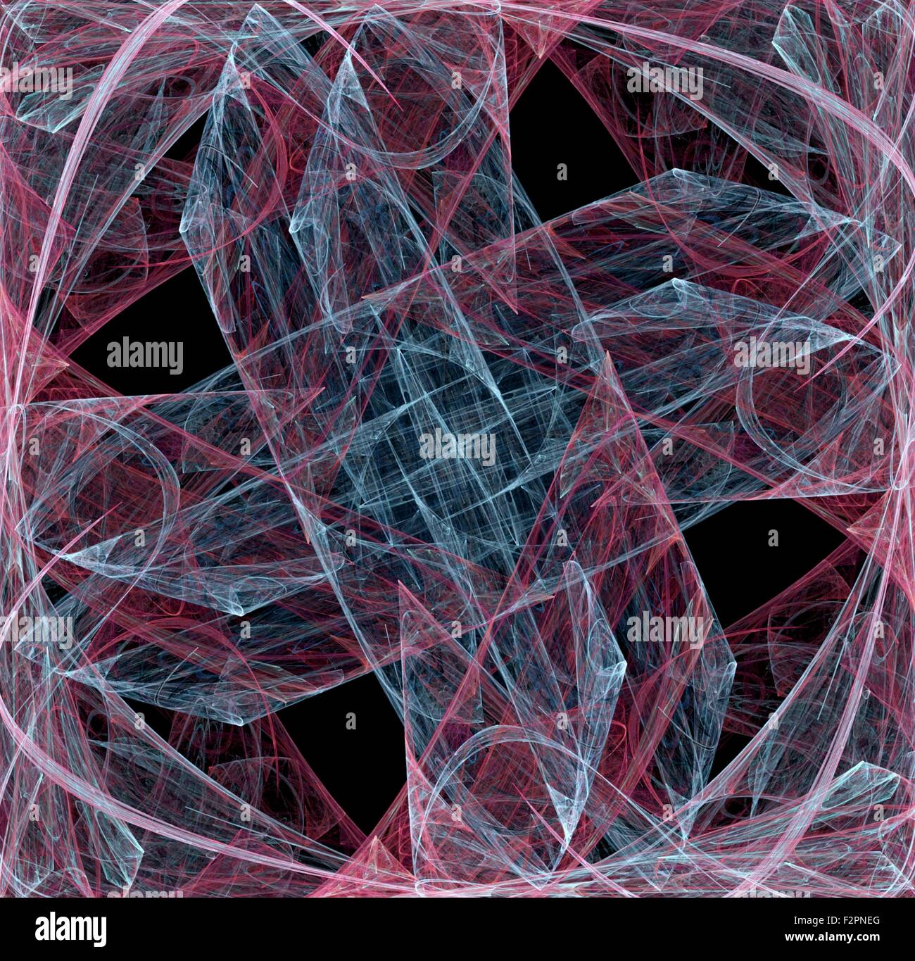 Abstract fractal polygonal element consisting of a number of intricate ...