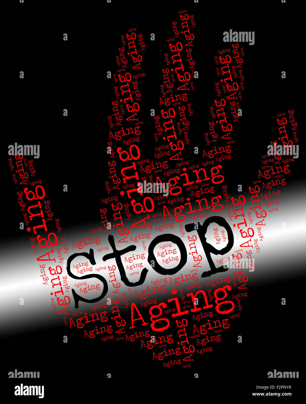 Stop Aging Representing Golden Years And Control Stock Photo - Alamy