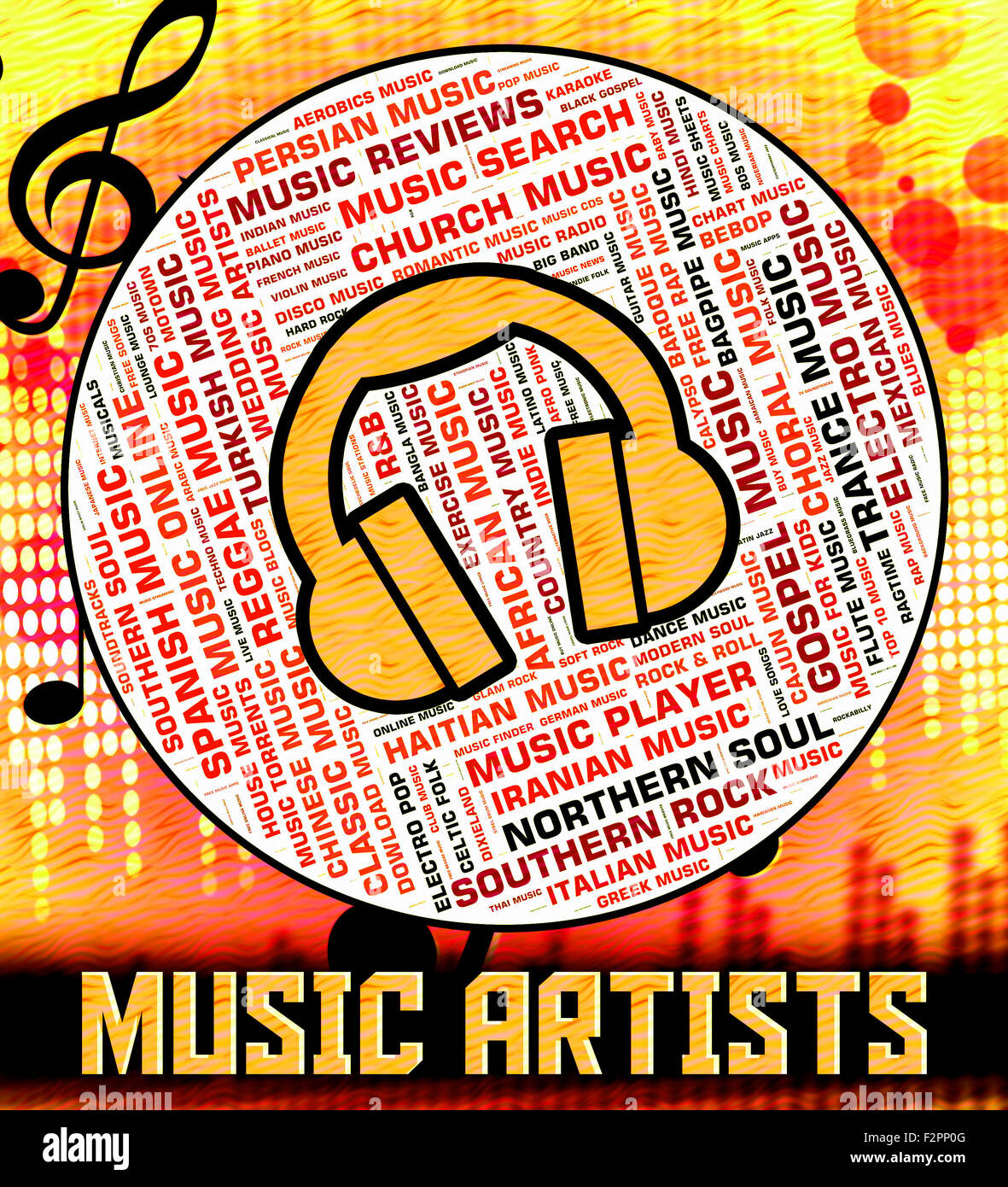 Music Artists Representing Sound Track And Harmony Stock Photo - Alamy