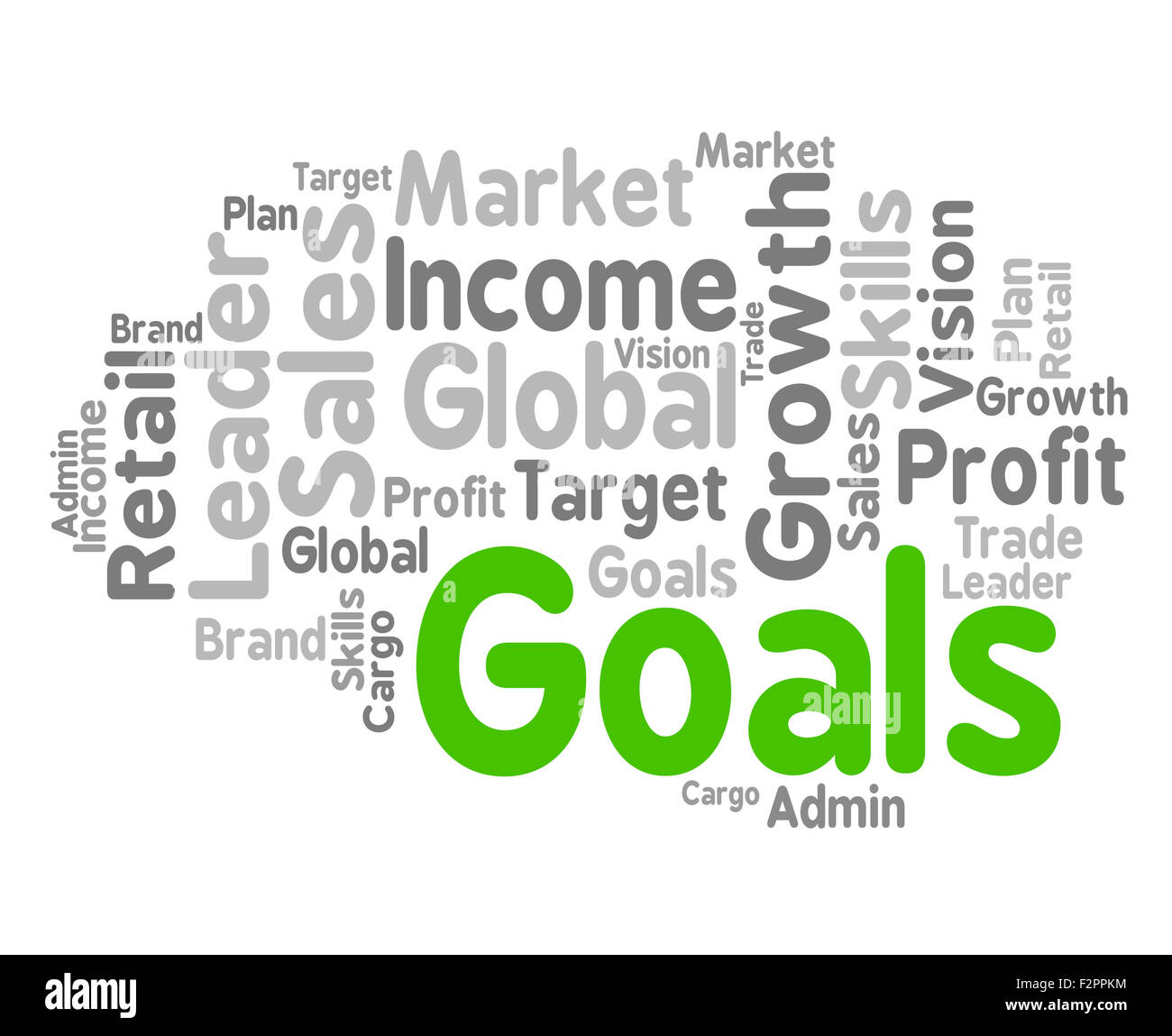 Goals Word Showing Wishes Wordcloud And Target Stock Photo - Alamy