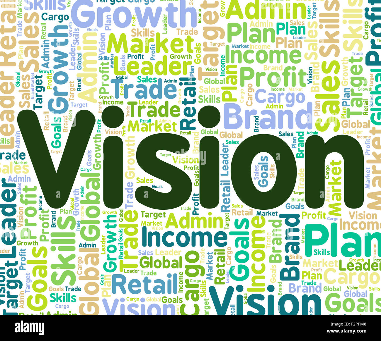 Vision Word Representing Predictions Text And Goals Stock Photo - Alamy