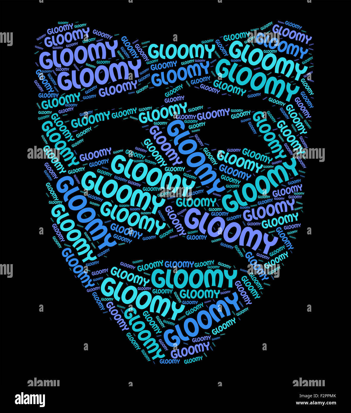 Gloomy Word Representing Low Spirits And Melancholia Stock Photo - Alamy