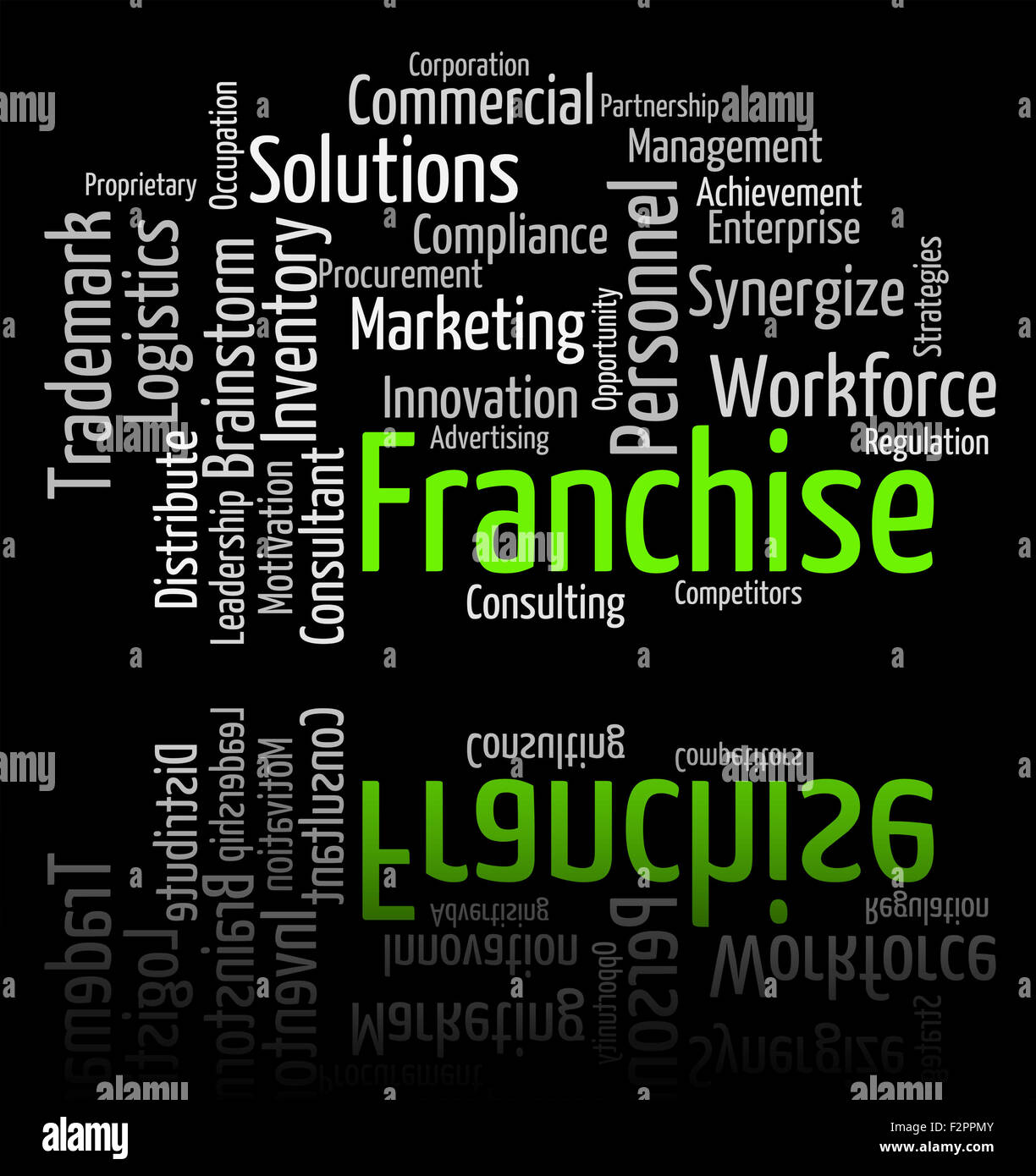 Franchise Word Indicating Franchised Prerogative And Licence Stock ...
