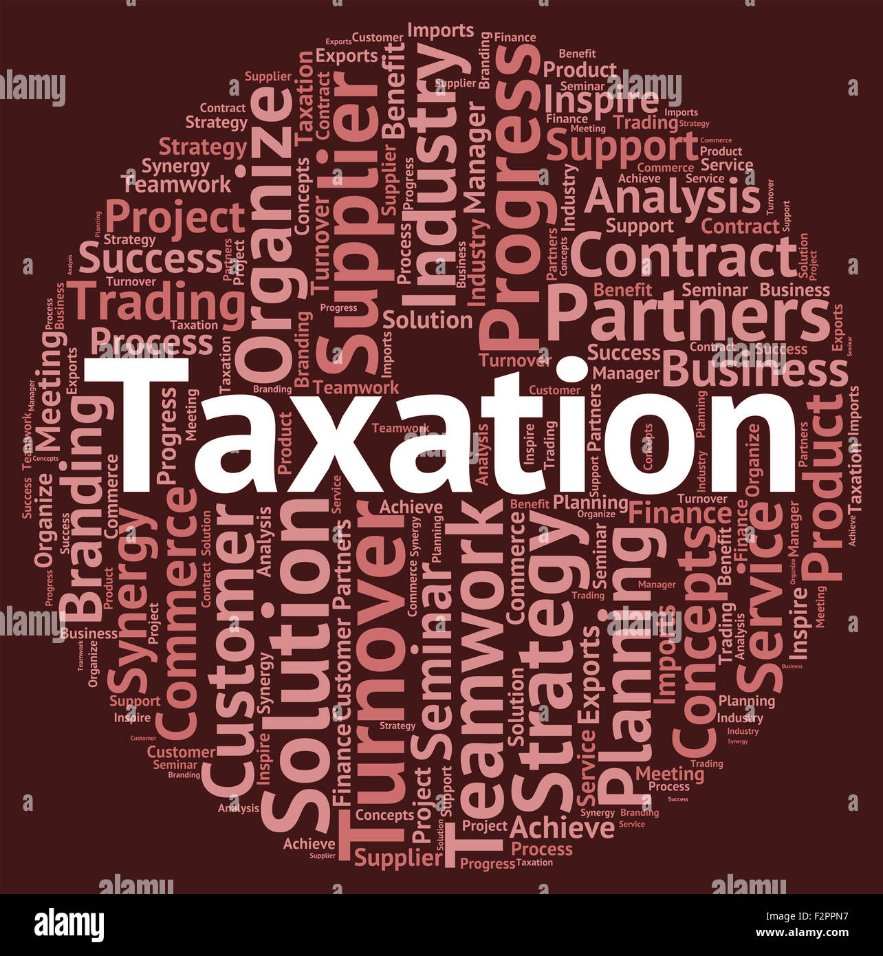 Taxation Word Indicating Duty Excise And Wordclouds Stock Photo - Alamy
