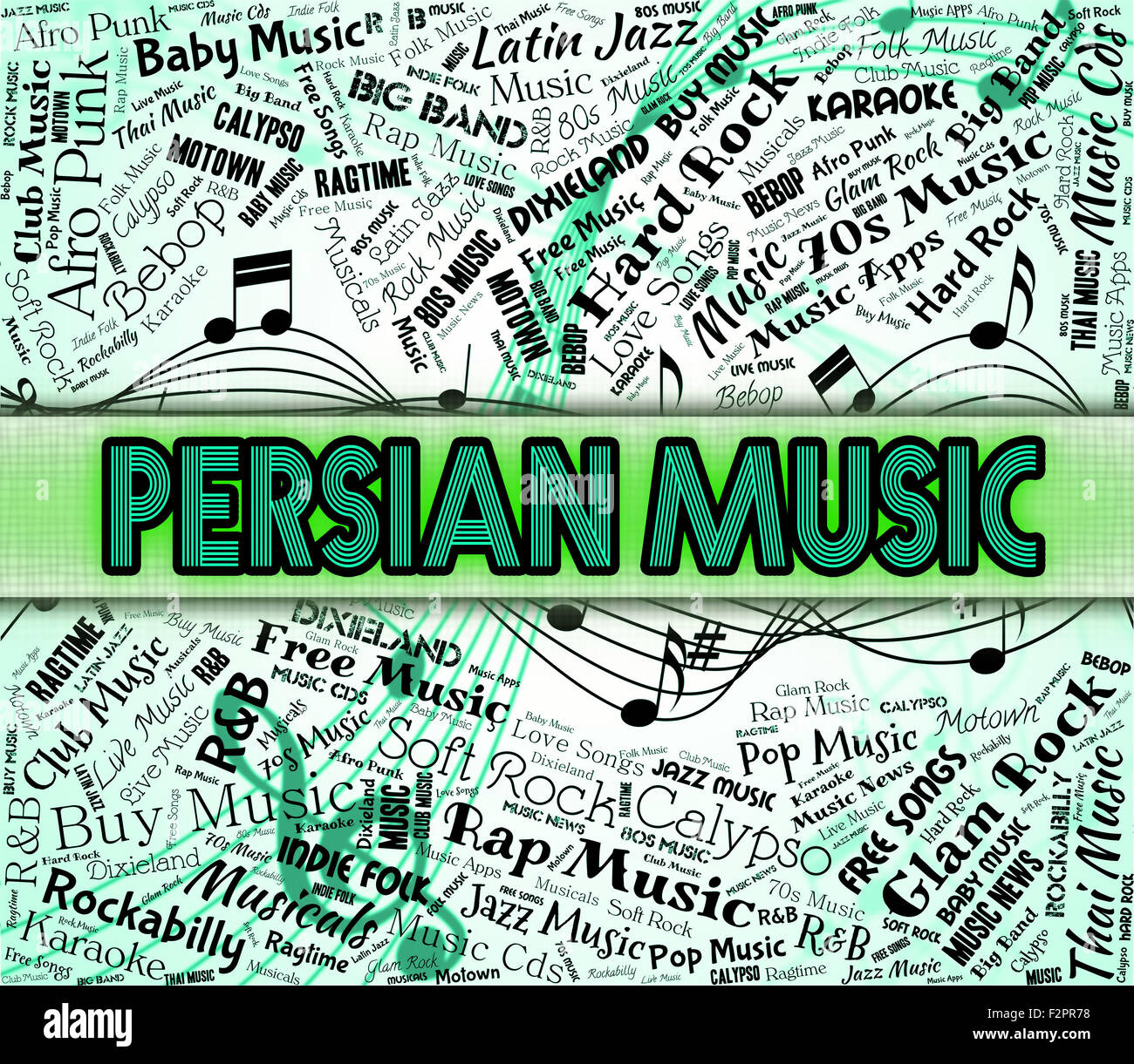 Persian Music Indicating Sound Tracks And Melodies Stock Photo - Alamy