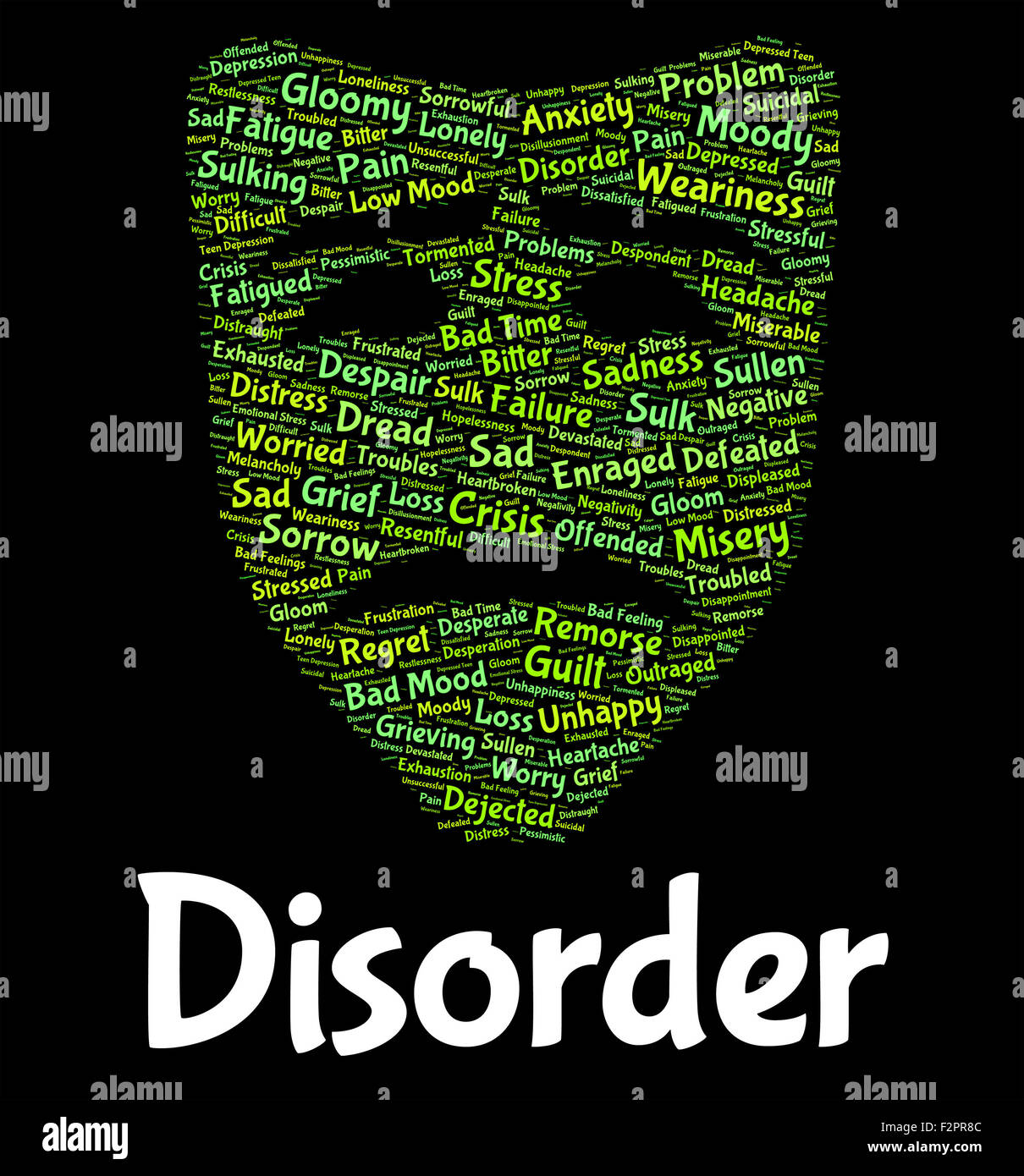 Disorder Word Meaning Problem Wordcloud And Diseased Stock Photo - Alamy