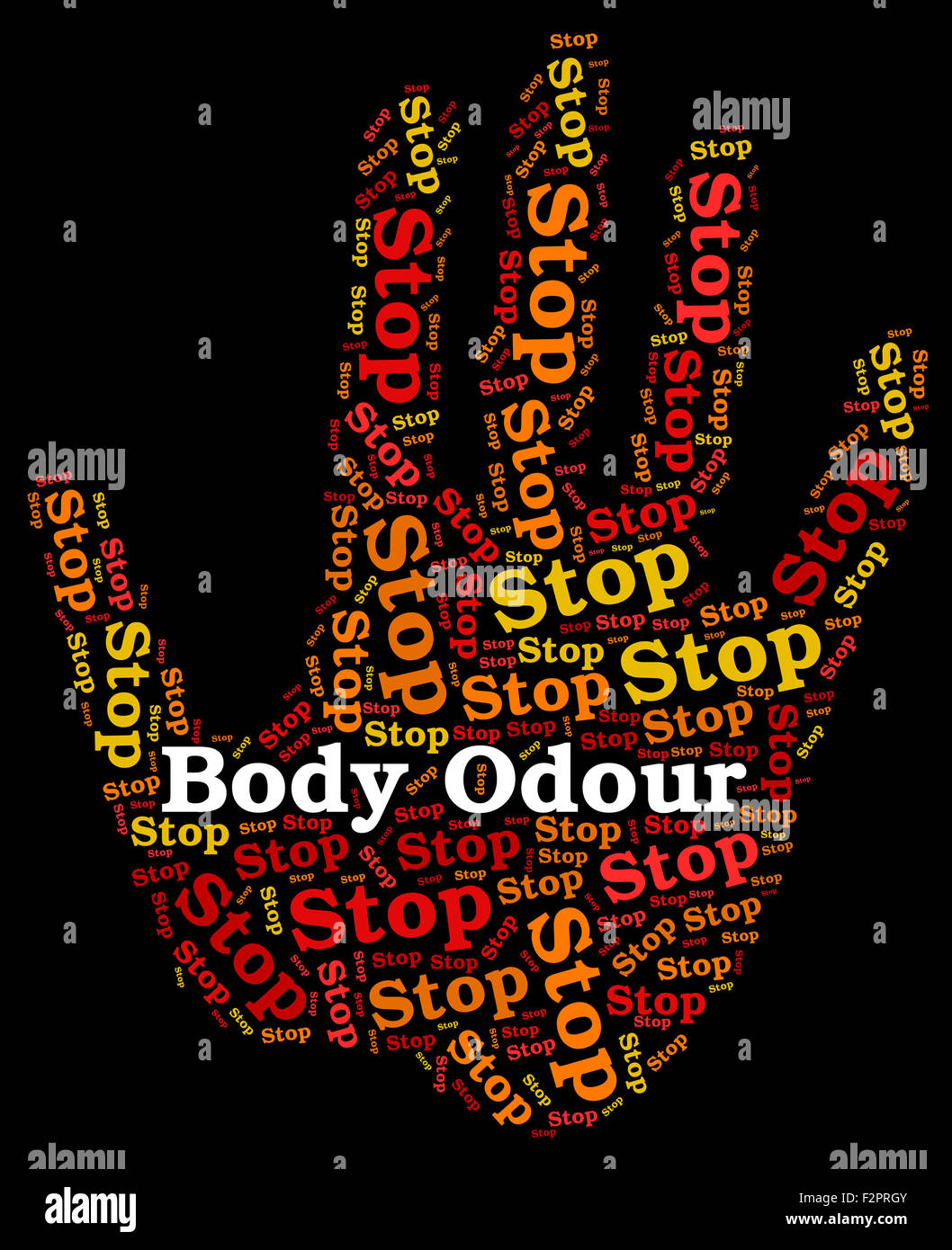 Stop Body Odour Indicating Warning Sign And Prohibited Stock Photo - Alamy