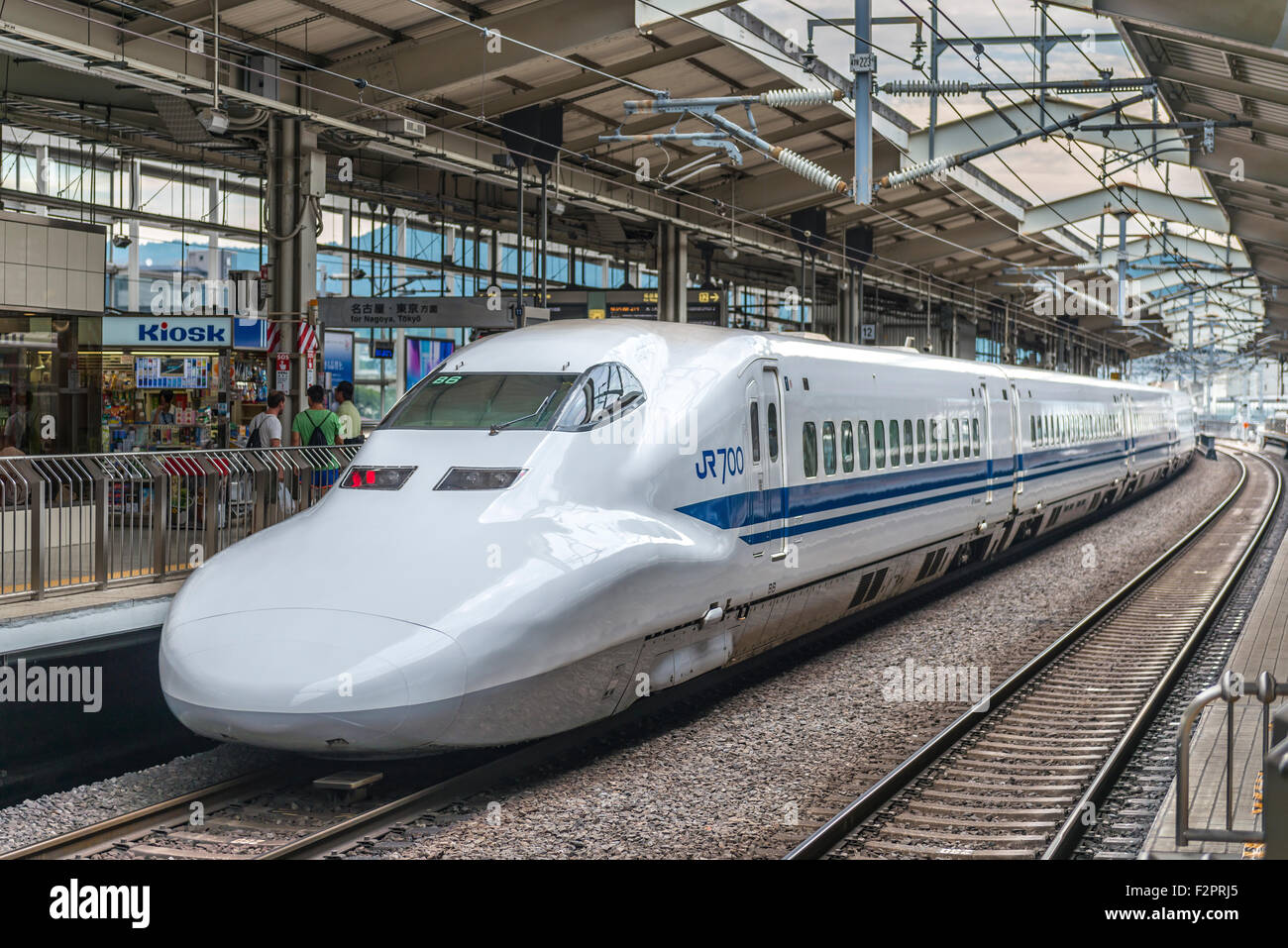 JR700 shinkansen bullet train departing Kyoto station in Japan Stock Photo - Alamy