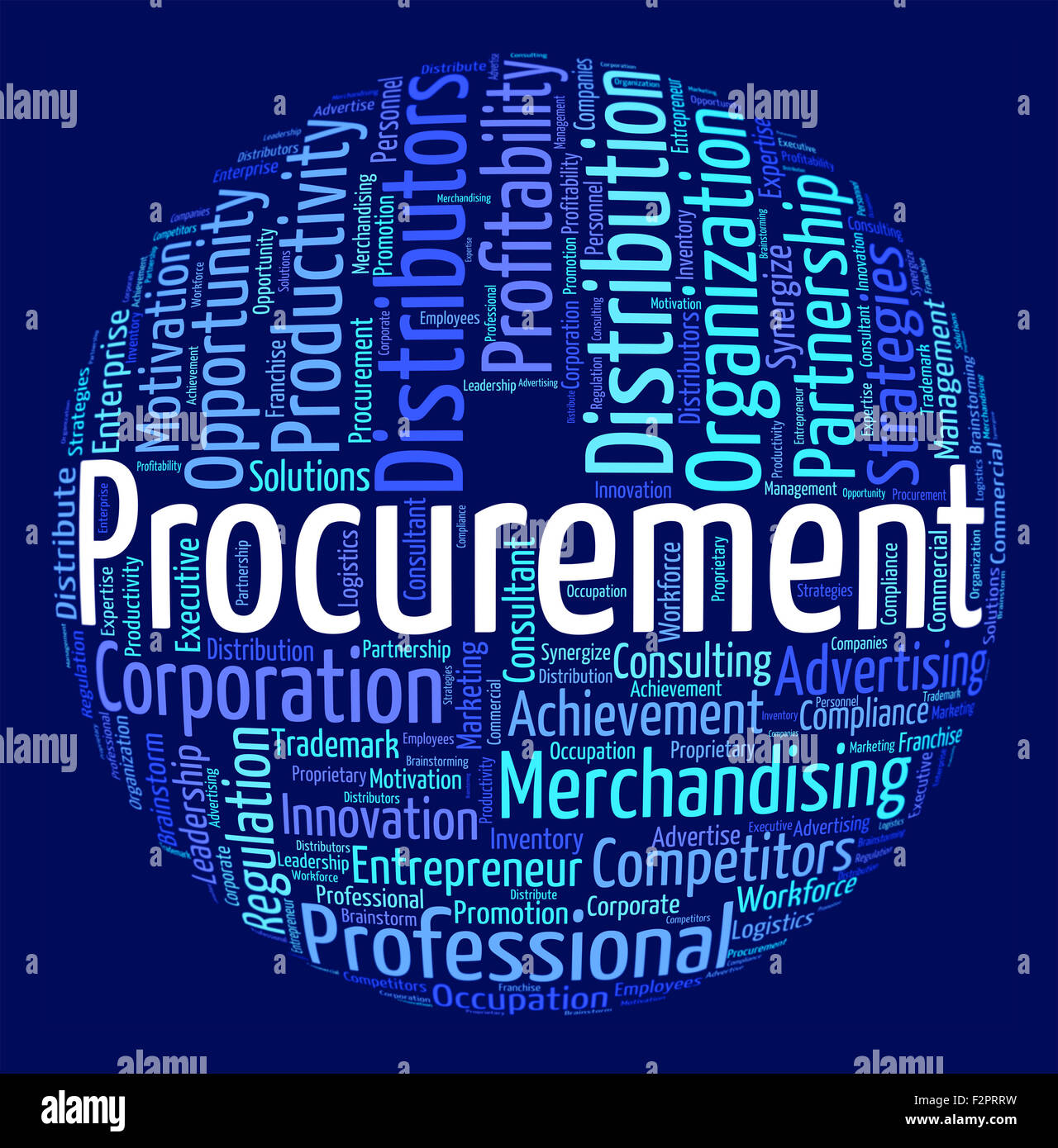 Procurement Word Showing Appropriation Words And Attainment Stock Photo ...