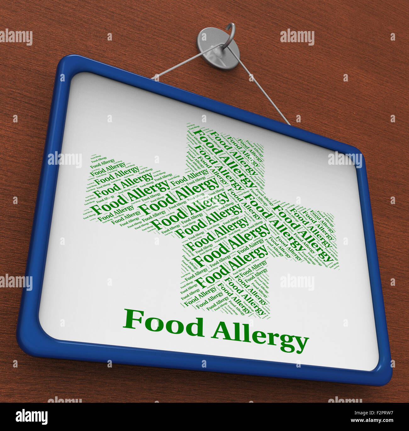 Food Allergy Showing Allergic Reaction And Disease Stock Photo - Alamy