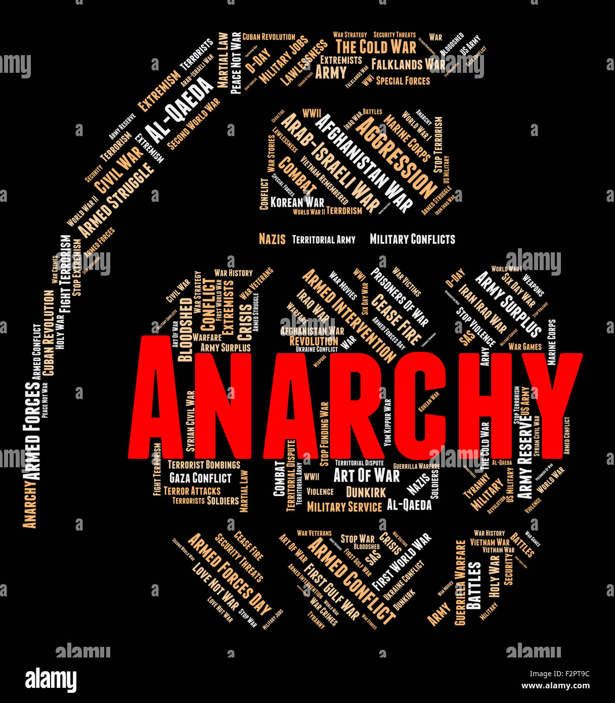 Anarchy Word Showing Absence Of Government And Mayhem Rebellion Stock ...