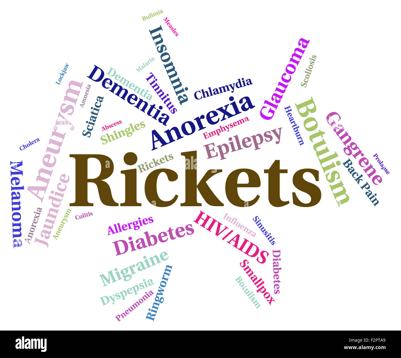 Rickets Illness Meaning Poor Health And Disorder Stock Photo - Alamy