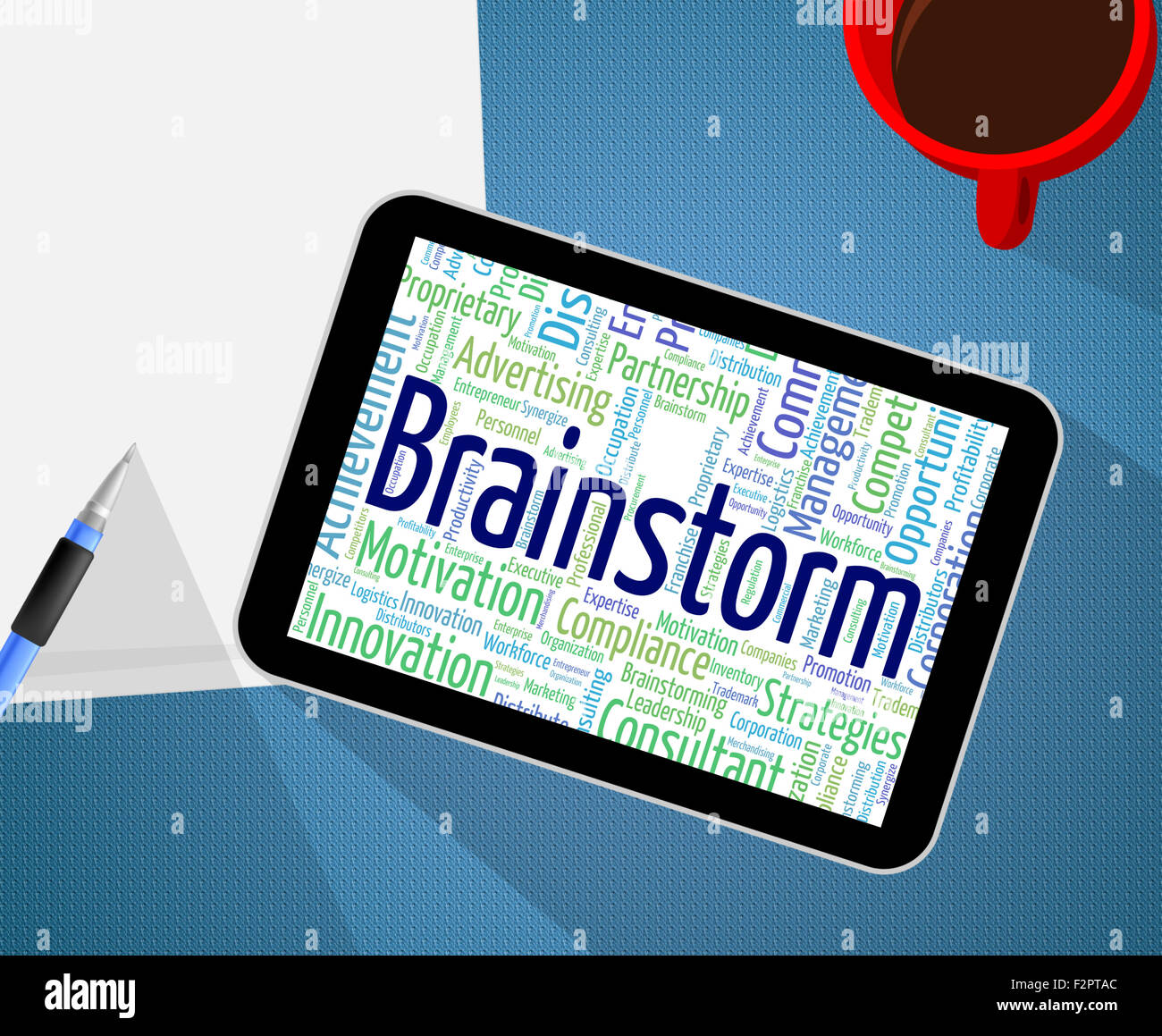 Brainstorm Word Representing Put Heads Together And Dream Up Stock ...