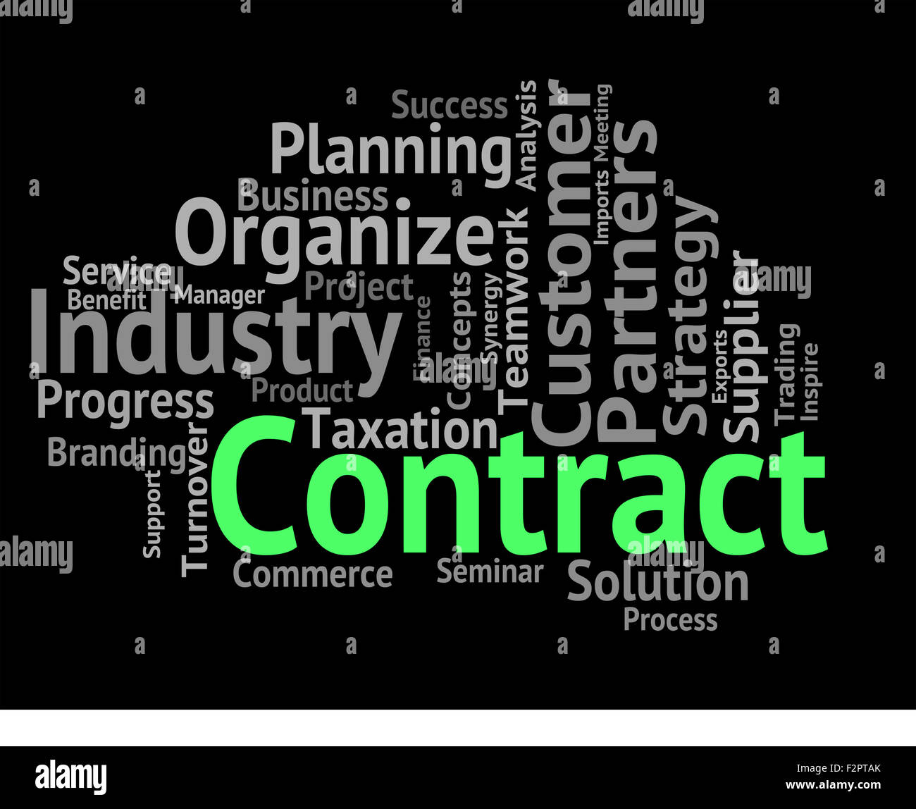 Contract Word Indicating Wordclouds Commitment And Contracted Stock ...