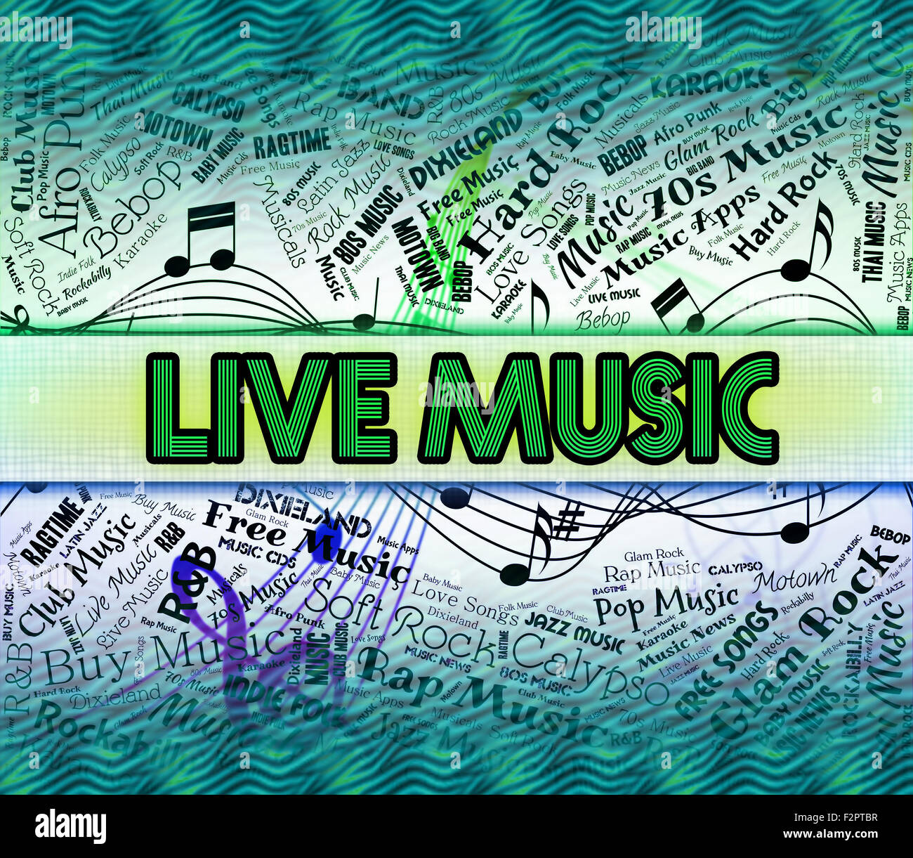 Live Music Indicating Sound Track And Musical Stock Photo - Alamy