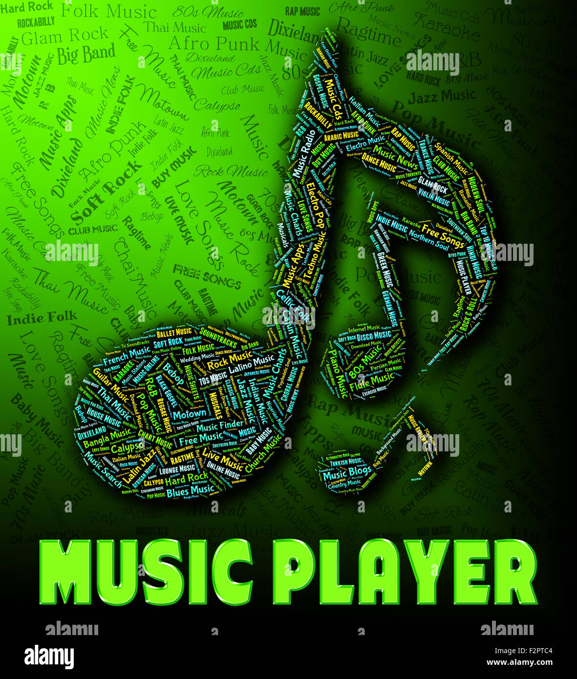 Music Player Representing Sound Tracks And Audio Stock Photo - Alamy