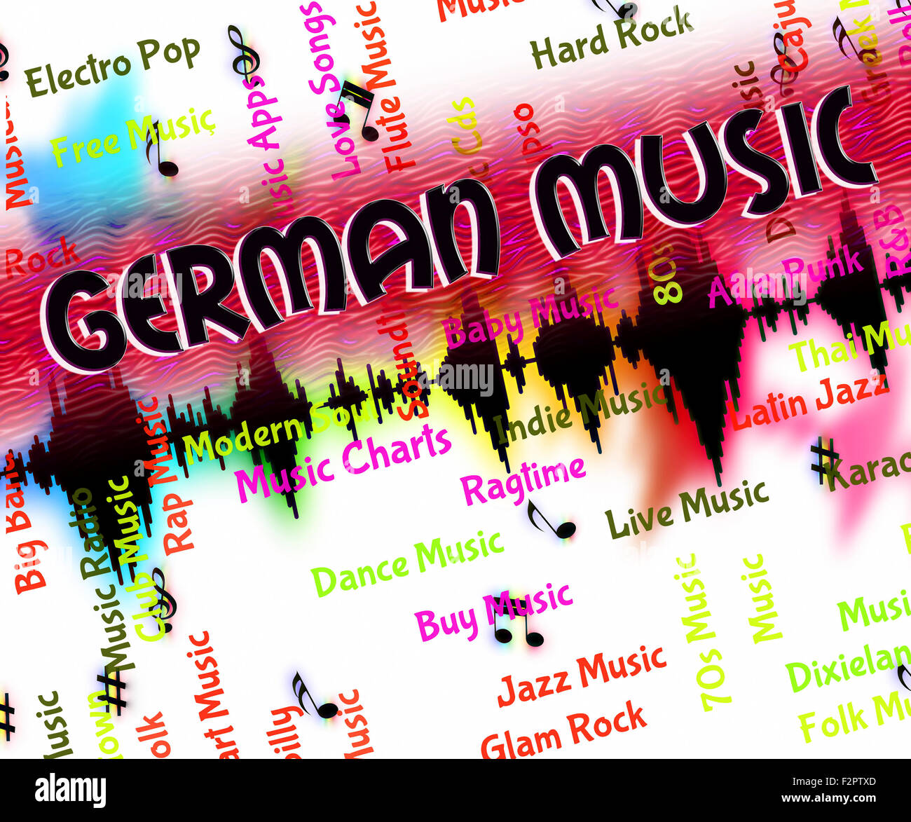 German Music Showing Sound Tracks And Harmony Stock Photo - Alamy