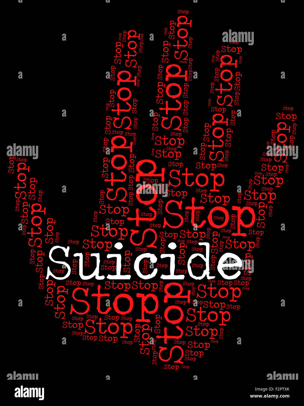 Stop Suicide Indicating Taking Your Life And Warning Sign Stock Photo ...