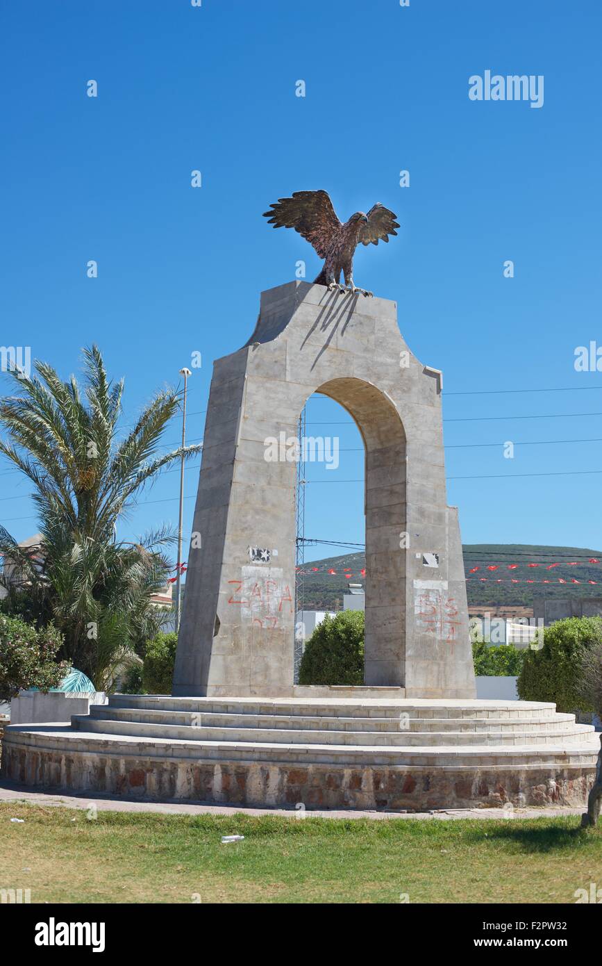 Entrance to the northern town of Al Huwariyah, Cap Bon, famous for it's ...