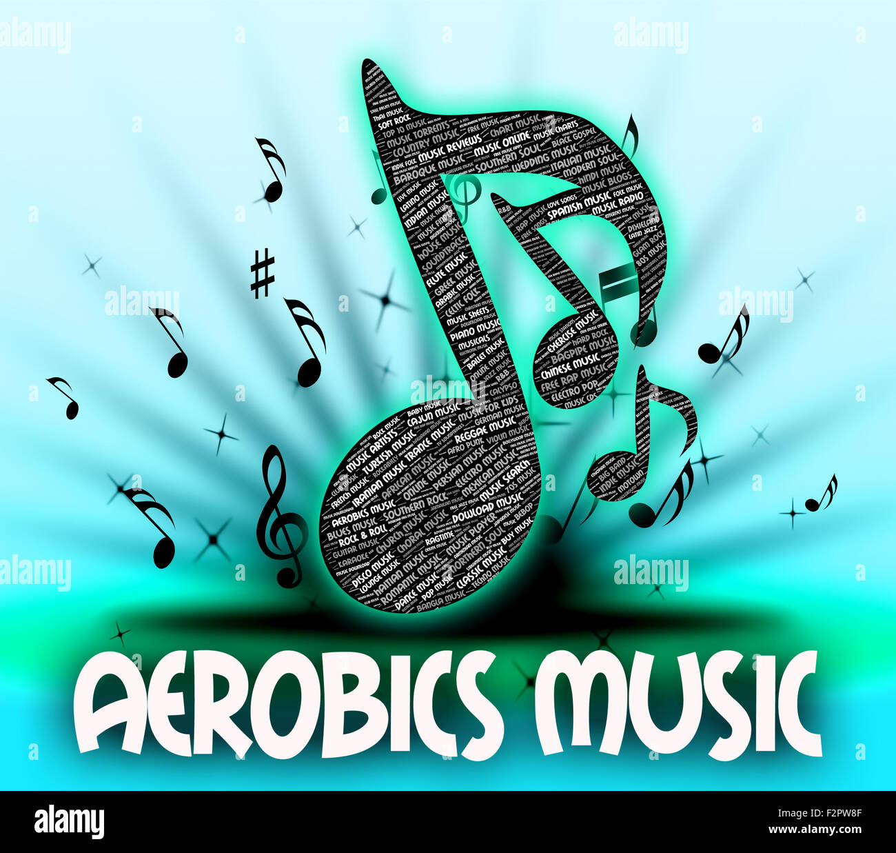 Aerobics Music Meaning Low Impact And Workouts Stock Photo - Alamy